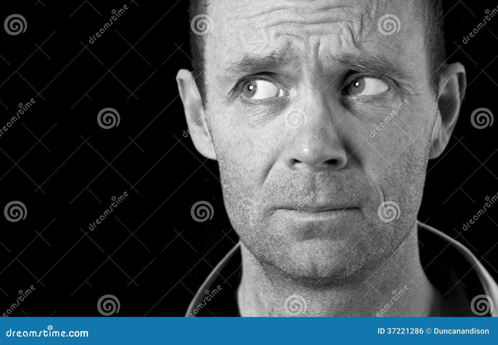 Mans Face Silhouette With Hand. Royalty-Free Stock Photography ...