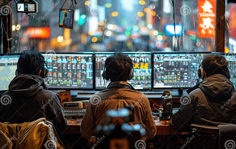 A Mans with Glasses Eyes a Computer Screen Stock Illustration ...