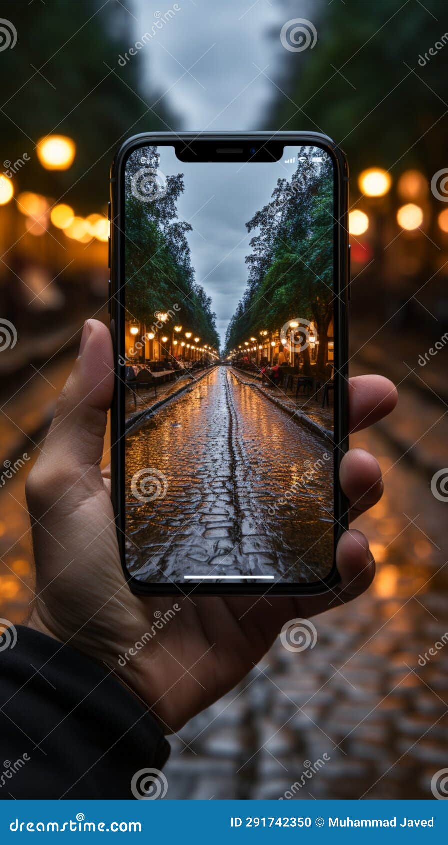 Mans Hand Holds and Operates Mobile Phone, Captured in a Closeup Frame ...