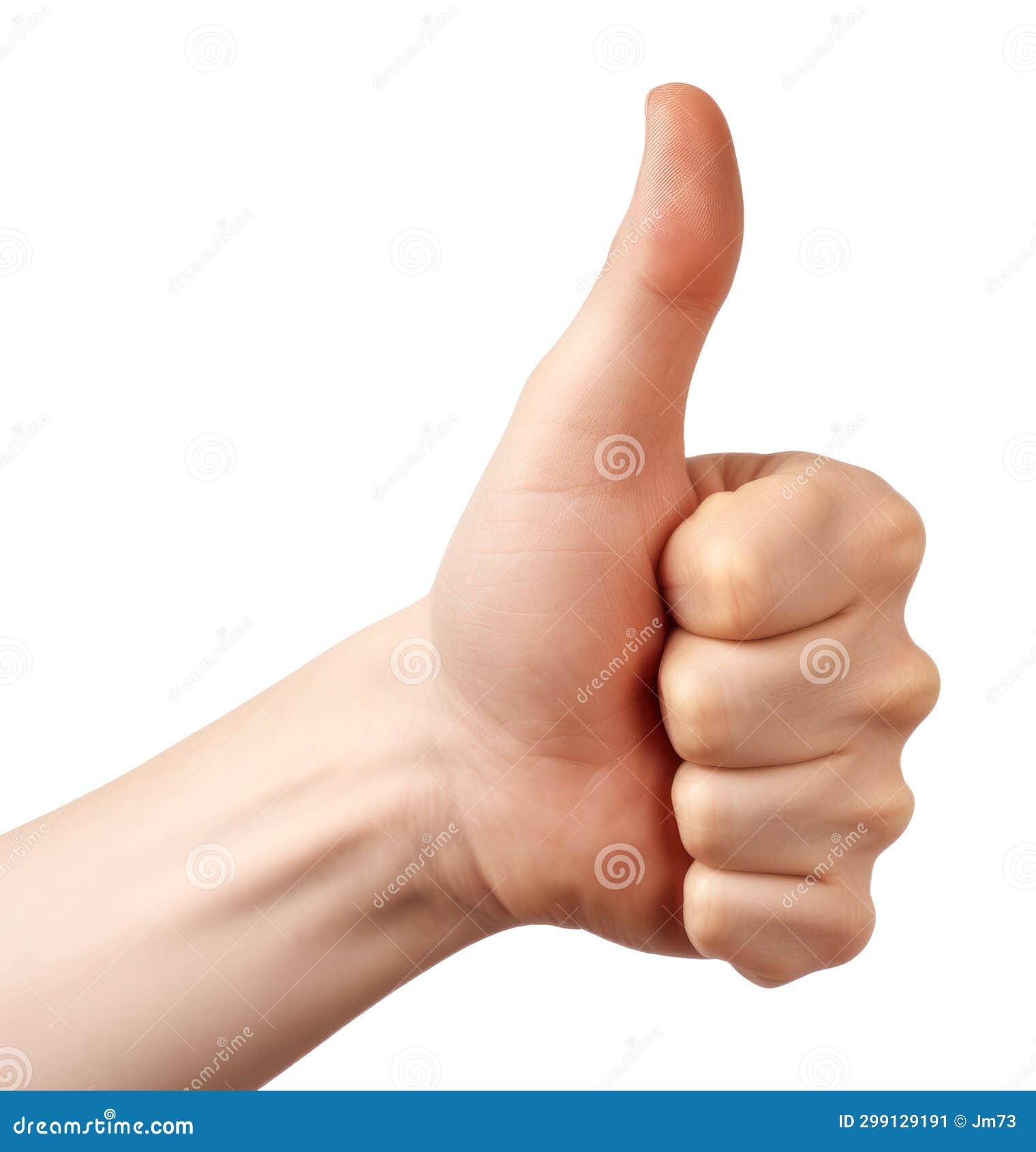 Mans Hand Isolated on White Background Giving Thumbs Up Stock ...