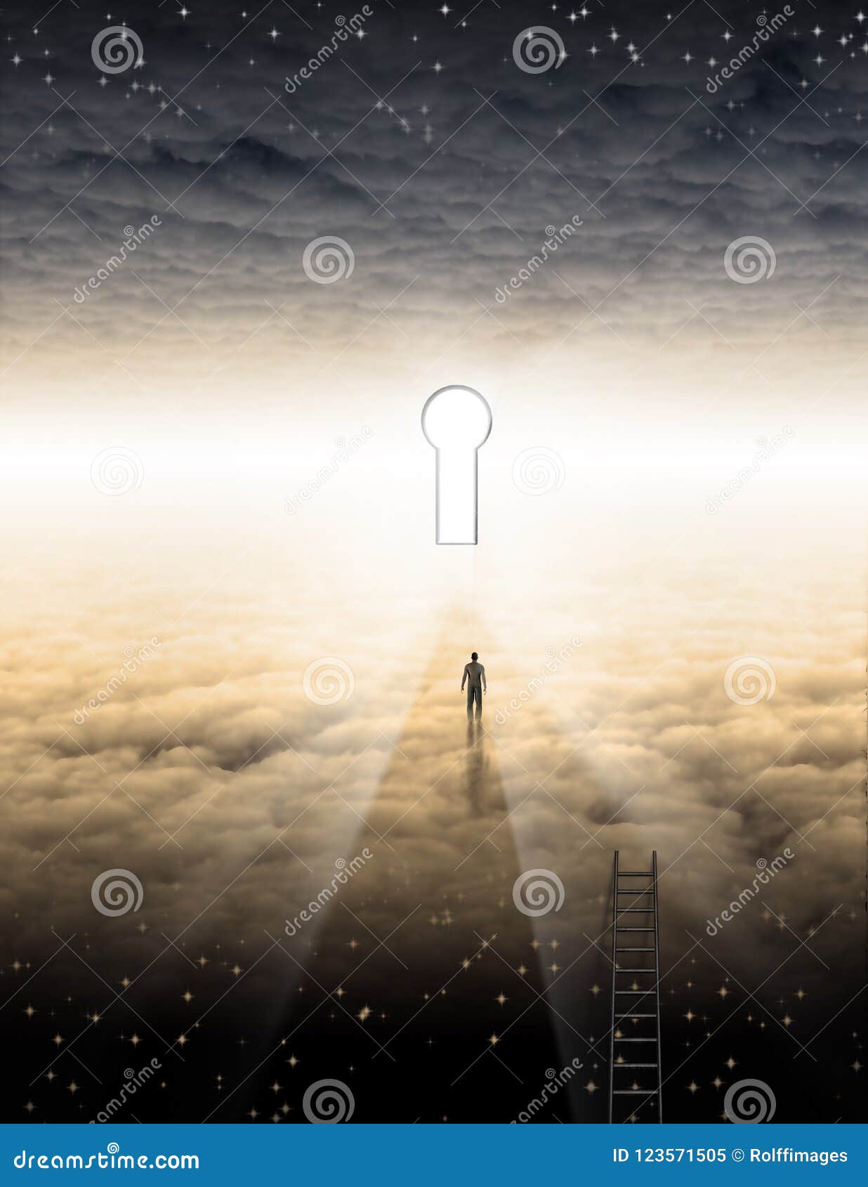 Mans Journey of the Soul stock illustration. Illustration of created ...