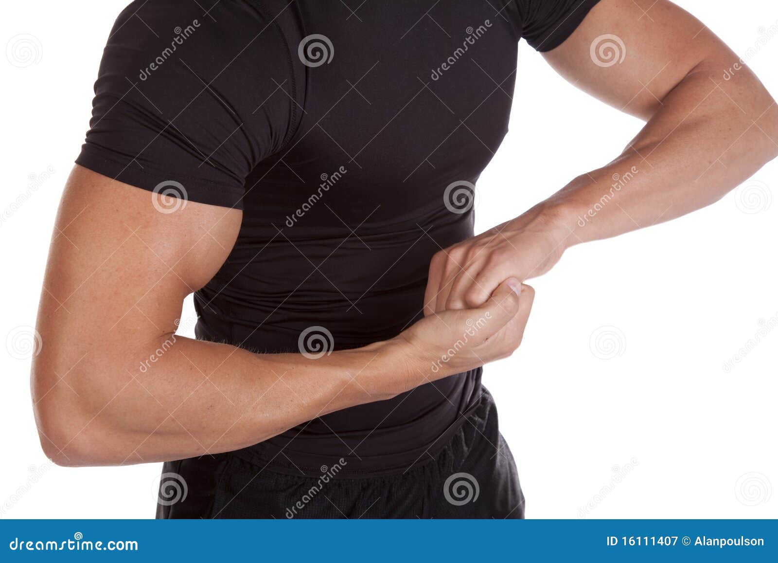 Mans upper body flexing stock image. Image of black, muscle - 16111407