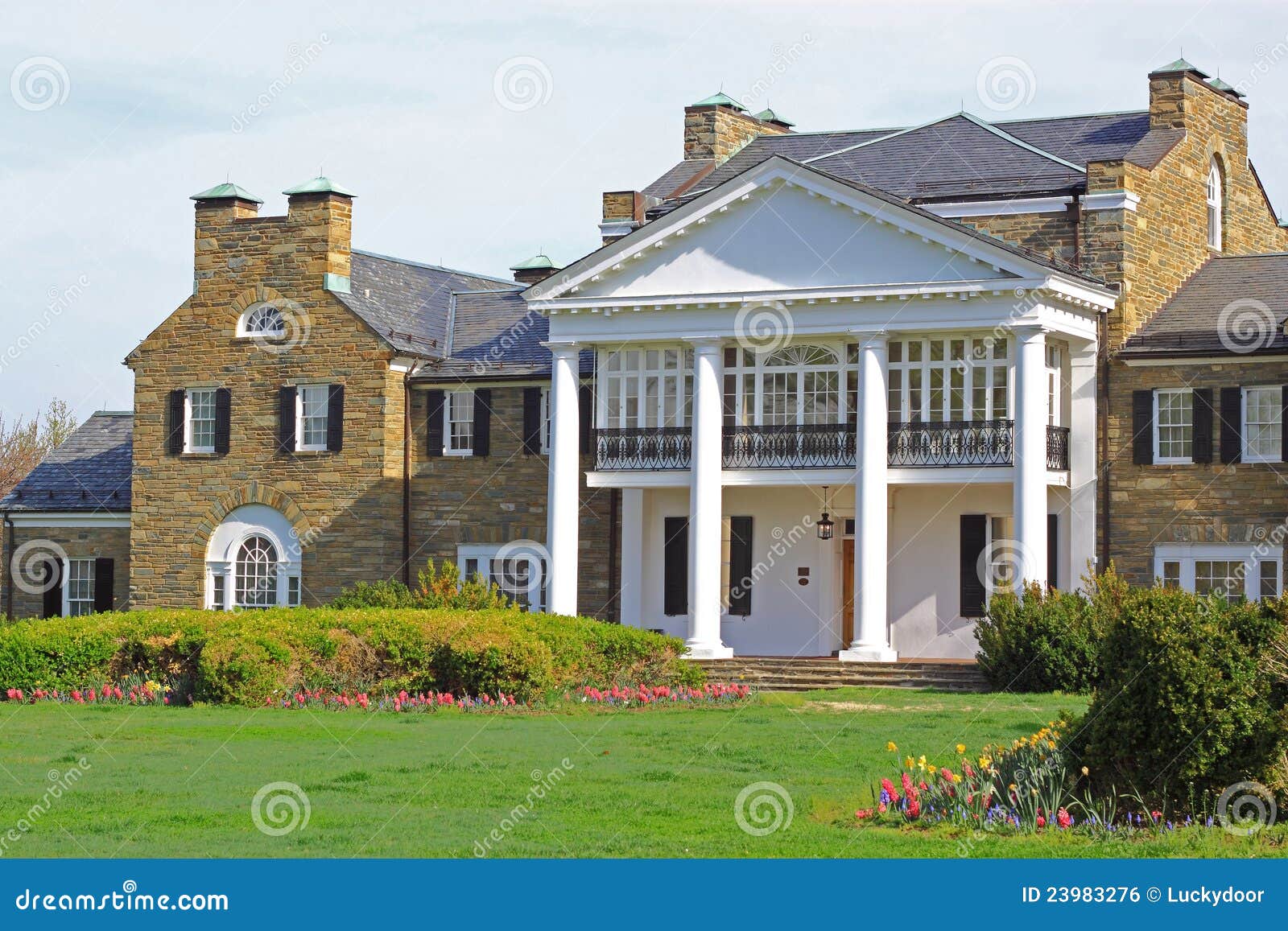Mansion stock photo. Image of houses, architect, center - 23983276