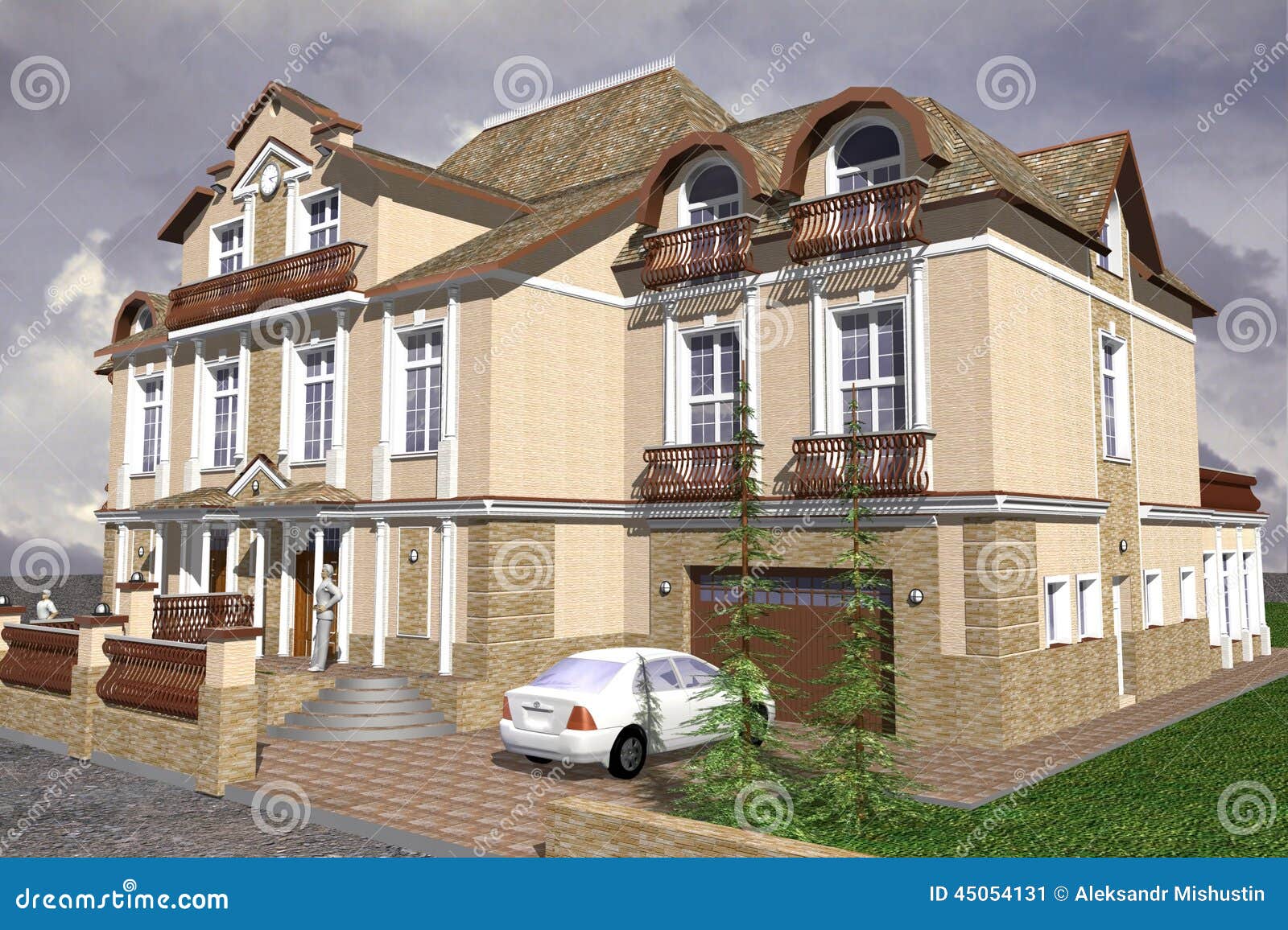 Mansion Classic Style Royalty-Free Stock Photography | CartoonDealer ...