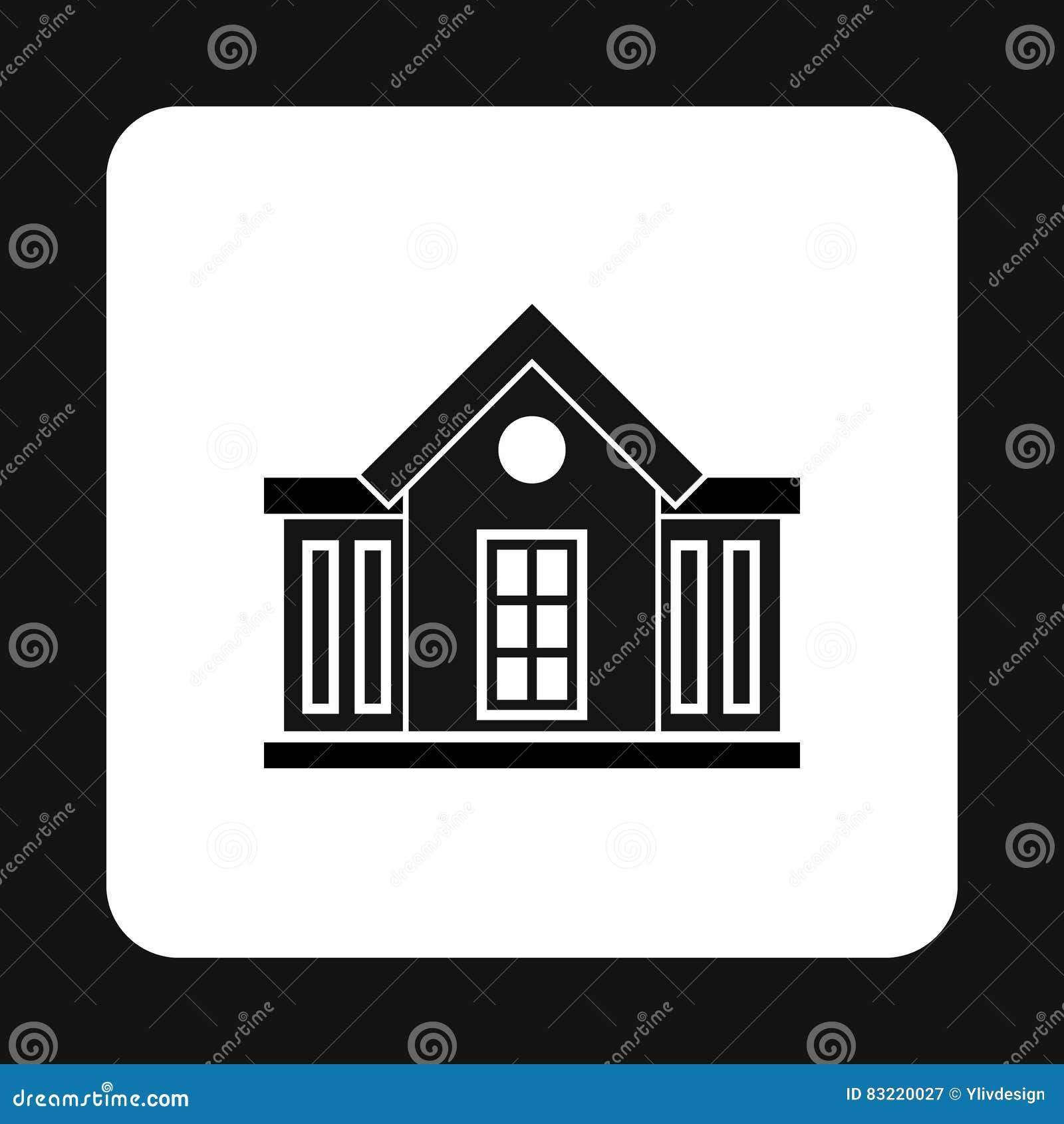 Mansion Icon In Trendy Design Style. Mansion Icon Isolated On White ...