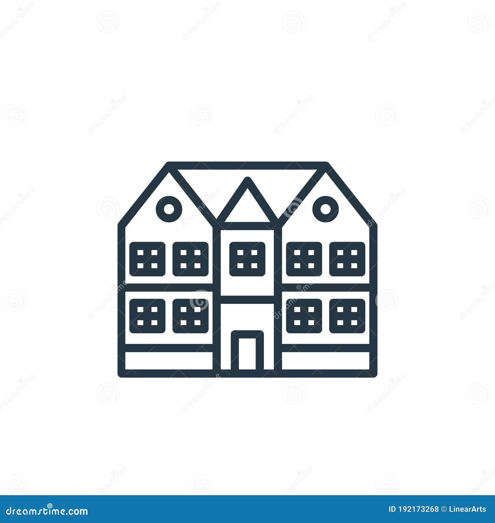 Mansion Icon Vector from Building Concept. Thin Line Illustration of ...