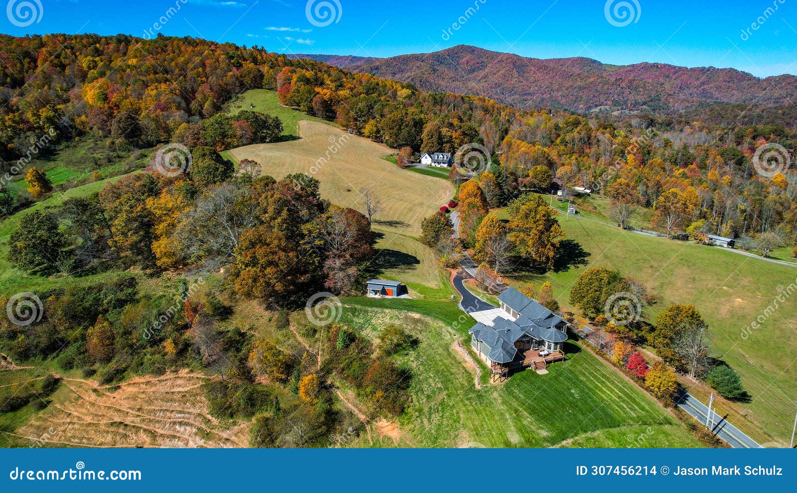 Mansion in the Mountains of Western North Carolina Stock Photo - Image ...