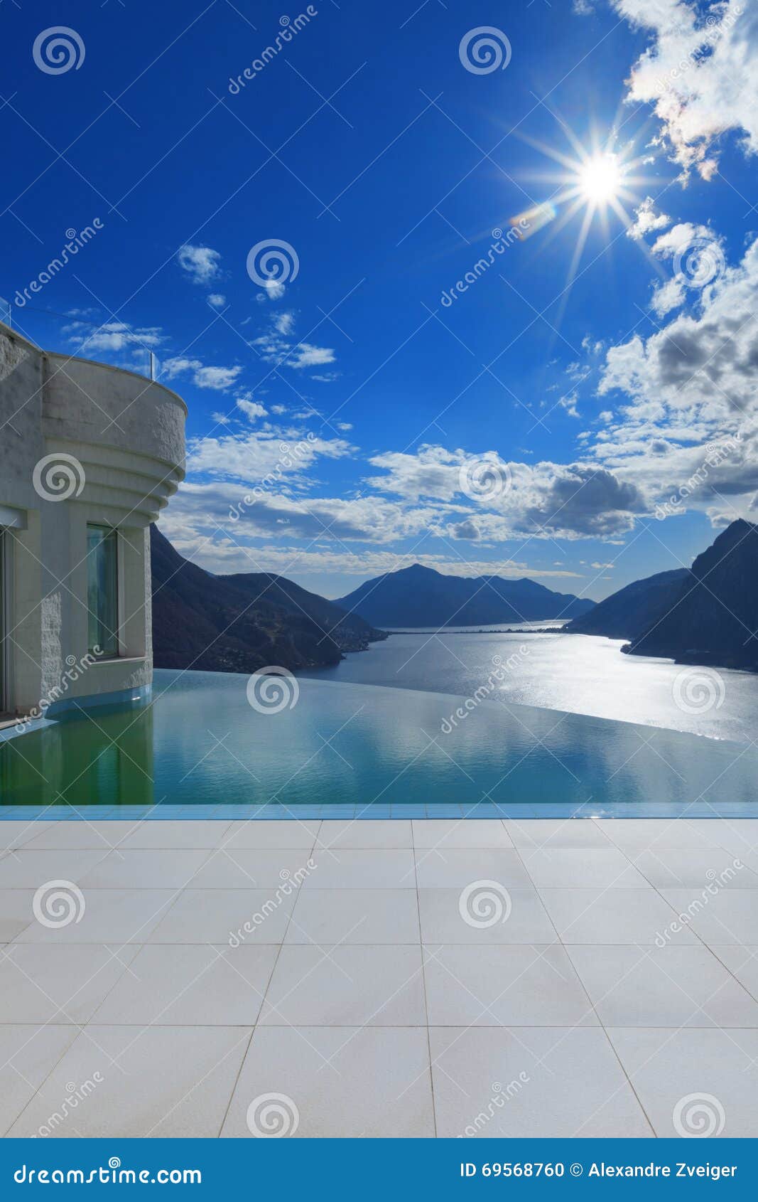 Mansion with pool stock photo. Image of modern, space - 69568760