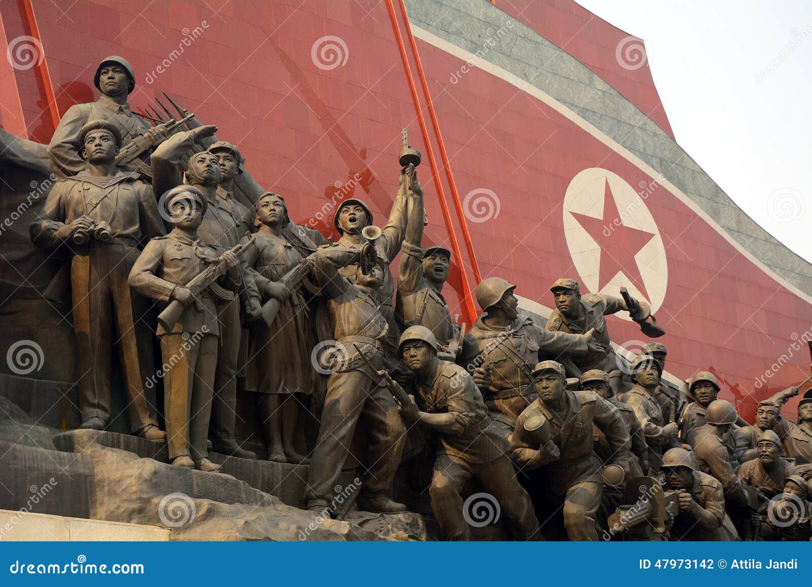 Mansudae Monument, Pyongyang, North-Korea Stock Photo - Image of ...