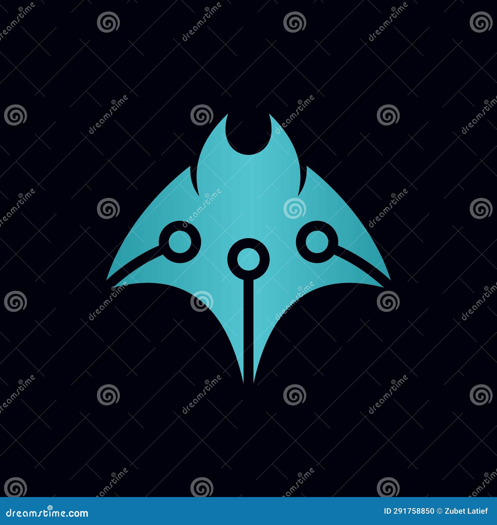 Manta Ray Fish Tech Modern Creative Logo Stock Illustration ...