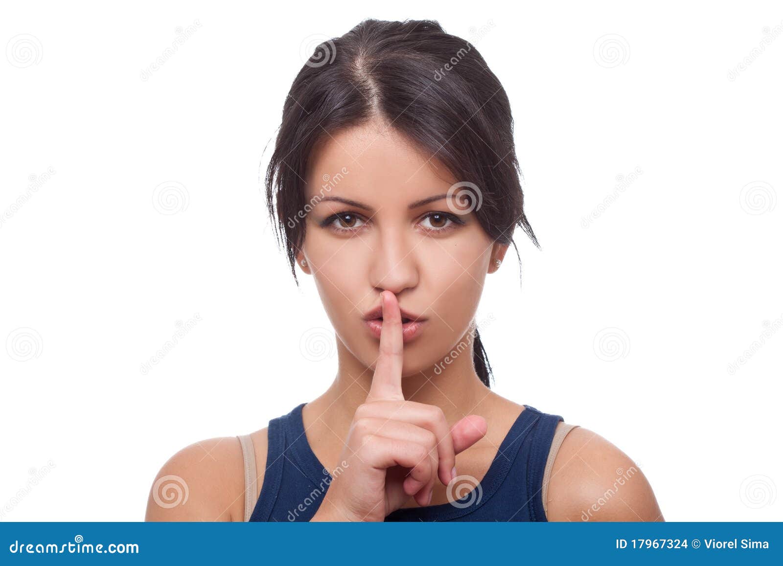 Mantenha-o quieto foto de stock. Imagem de atrativo, lindo - 17967324