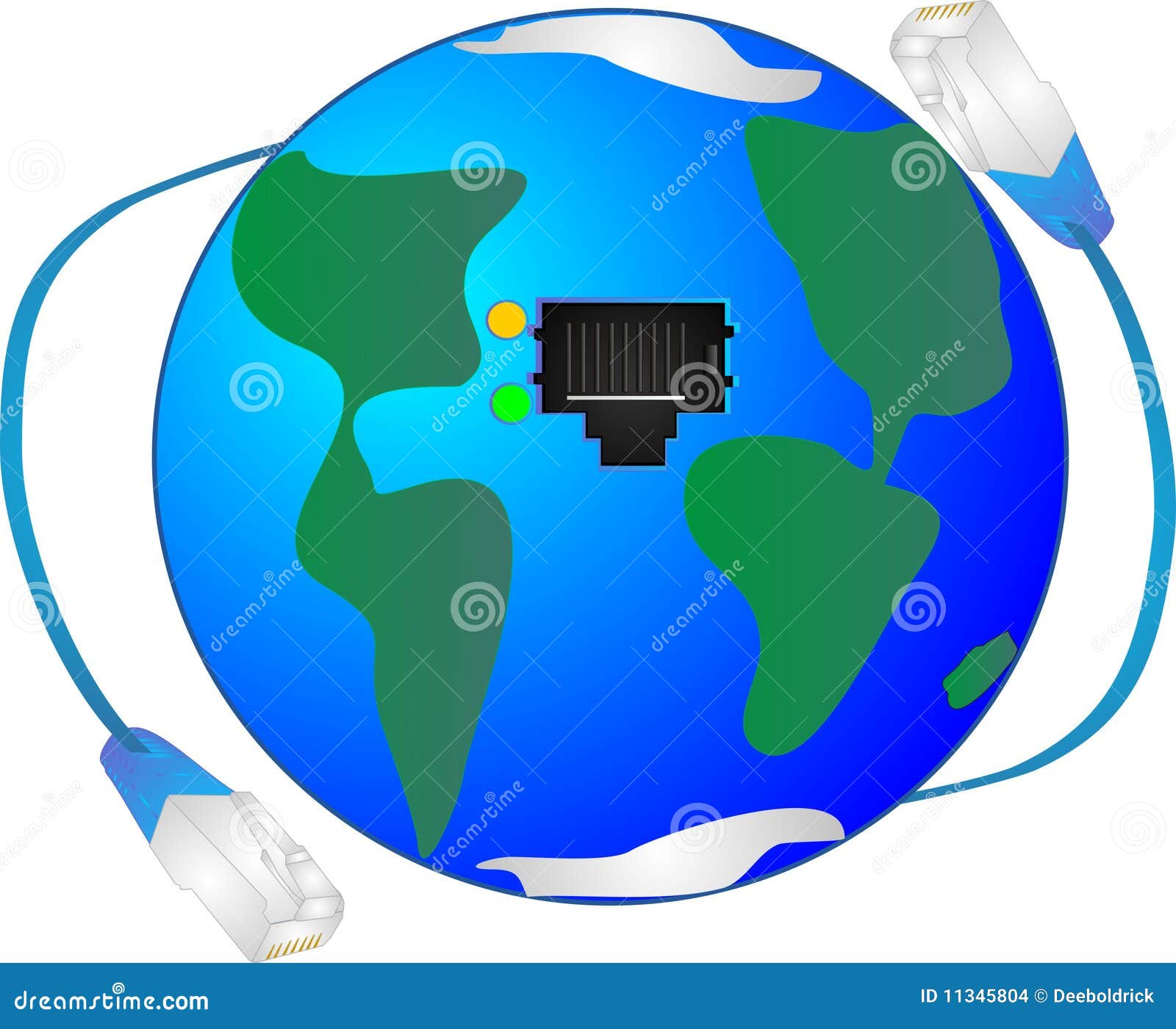 Manteniendo El Mundo Conectado Con Ethernet. Ilustración del Vector ...
