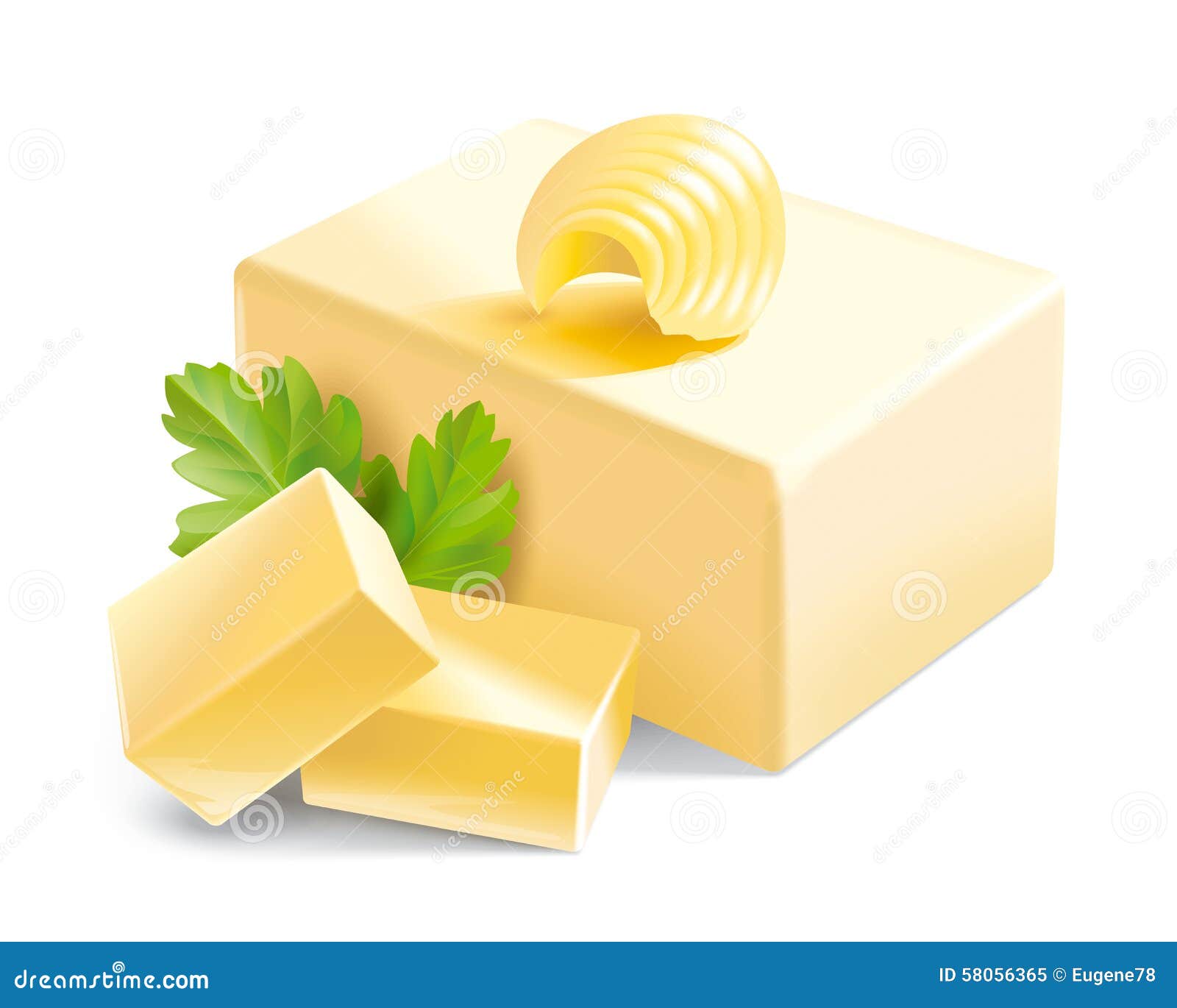 Mantequilla ilustración del vector. Ilustración de objeto - 58056365