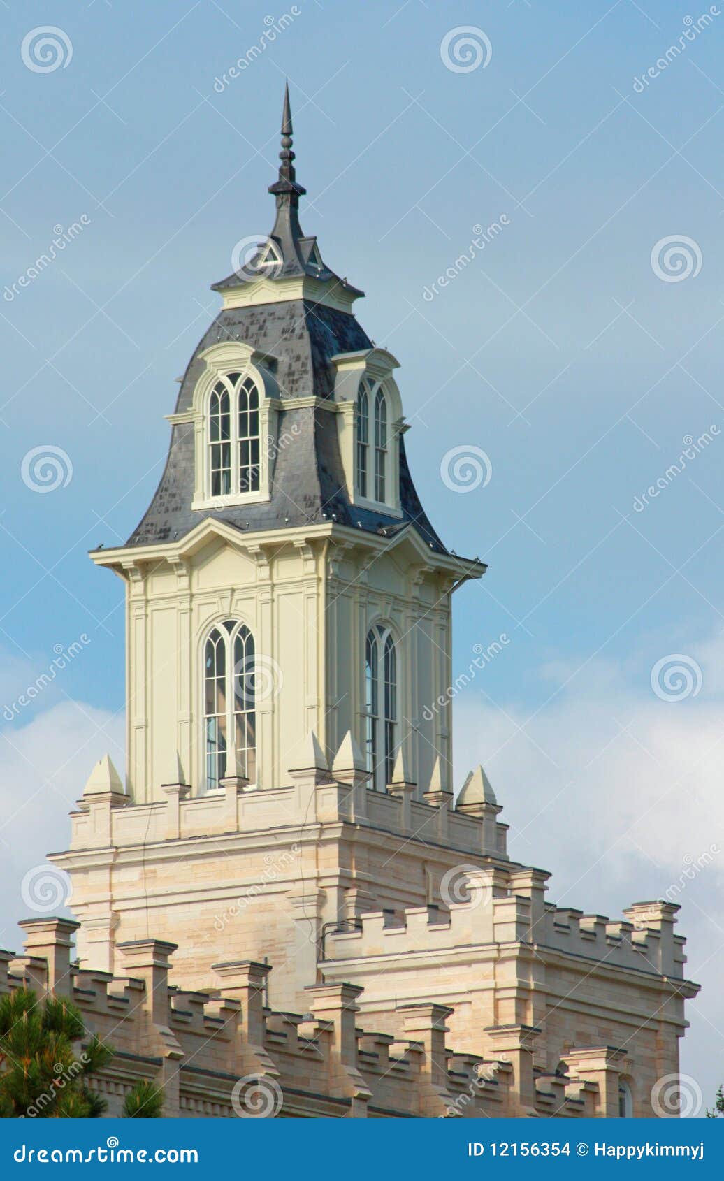 Manti Temple Spire stock photo. Image of peaceful, architecture - 12156354