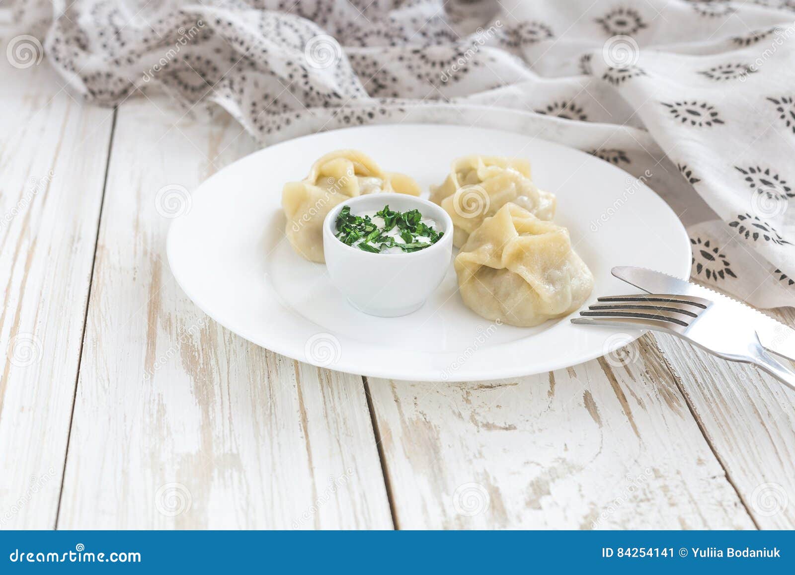 Manti Turco Tradicional Com Molho De Creme De Leite Imagem de Stock ...