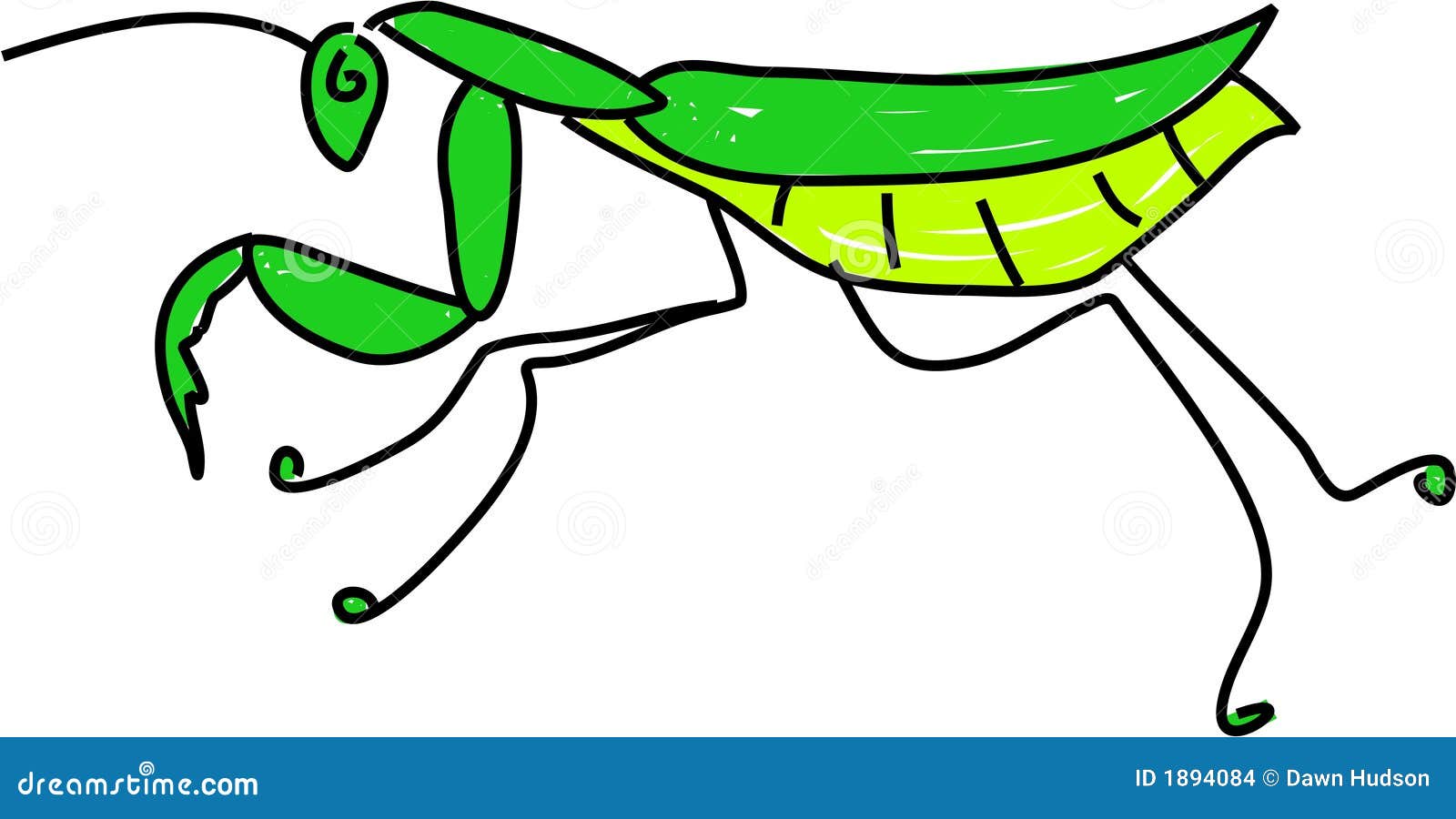 Mantis Cartoon Vector | CartoonDealer.com #10000533