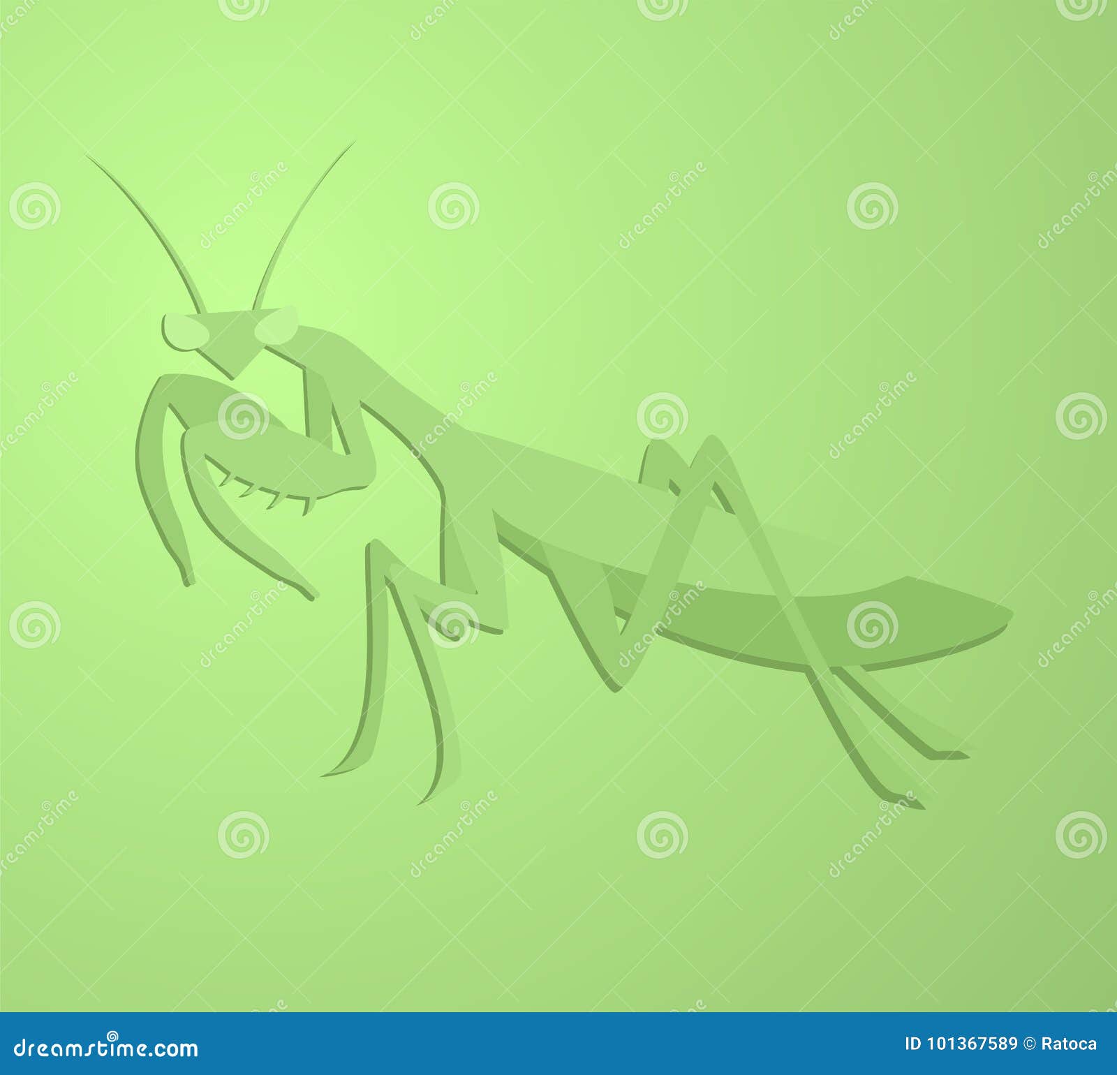 Mantis illustration stock vector. Illustration of nature - 101367589