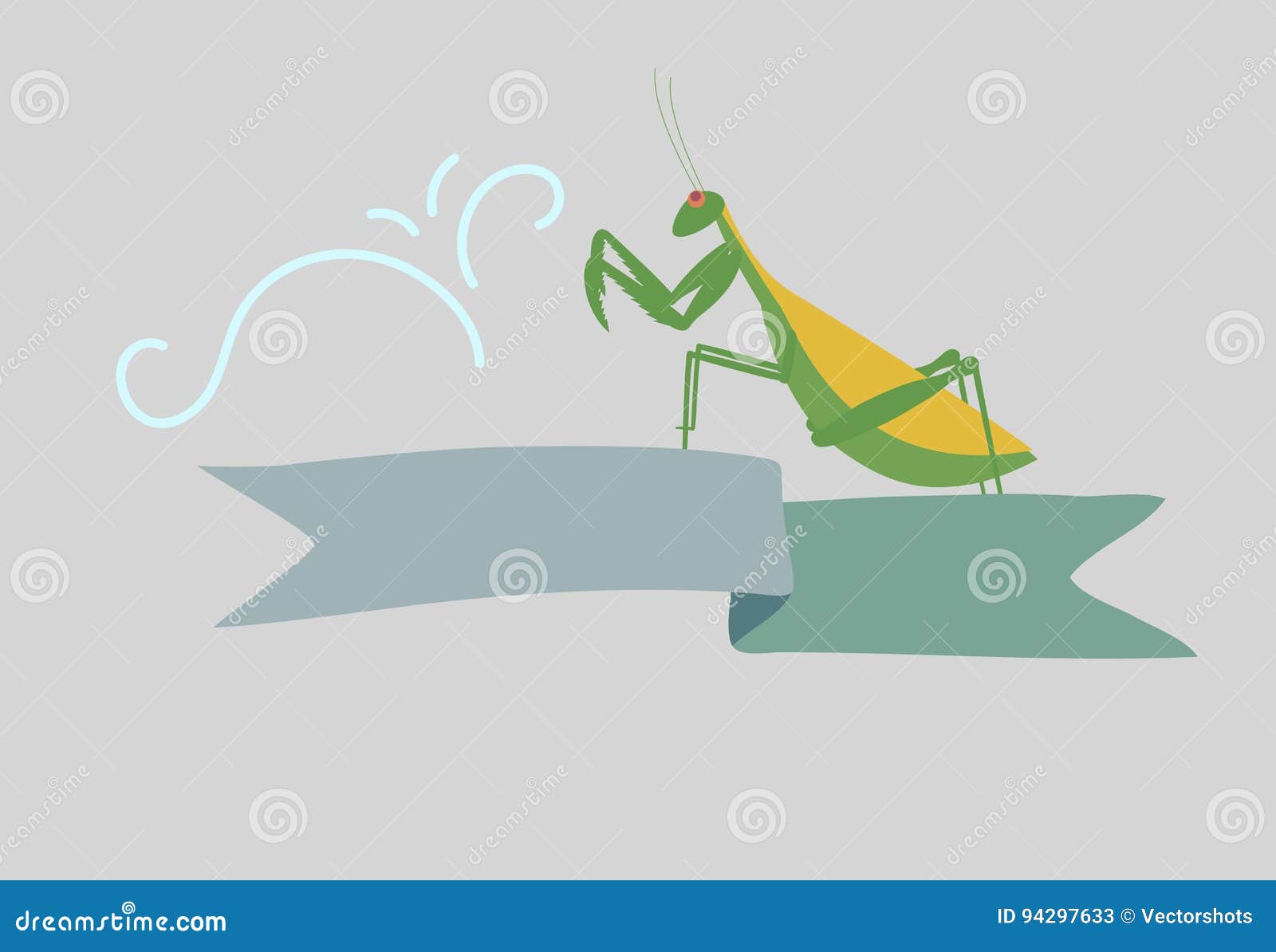 Mantis Insect Banner stock vector. Illustration of christmas - 94297633
