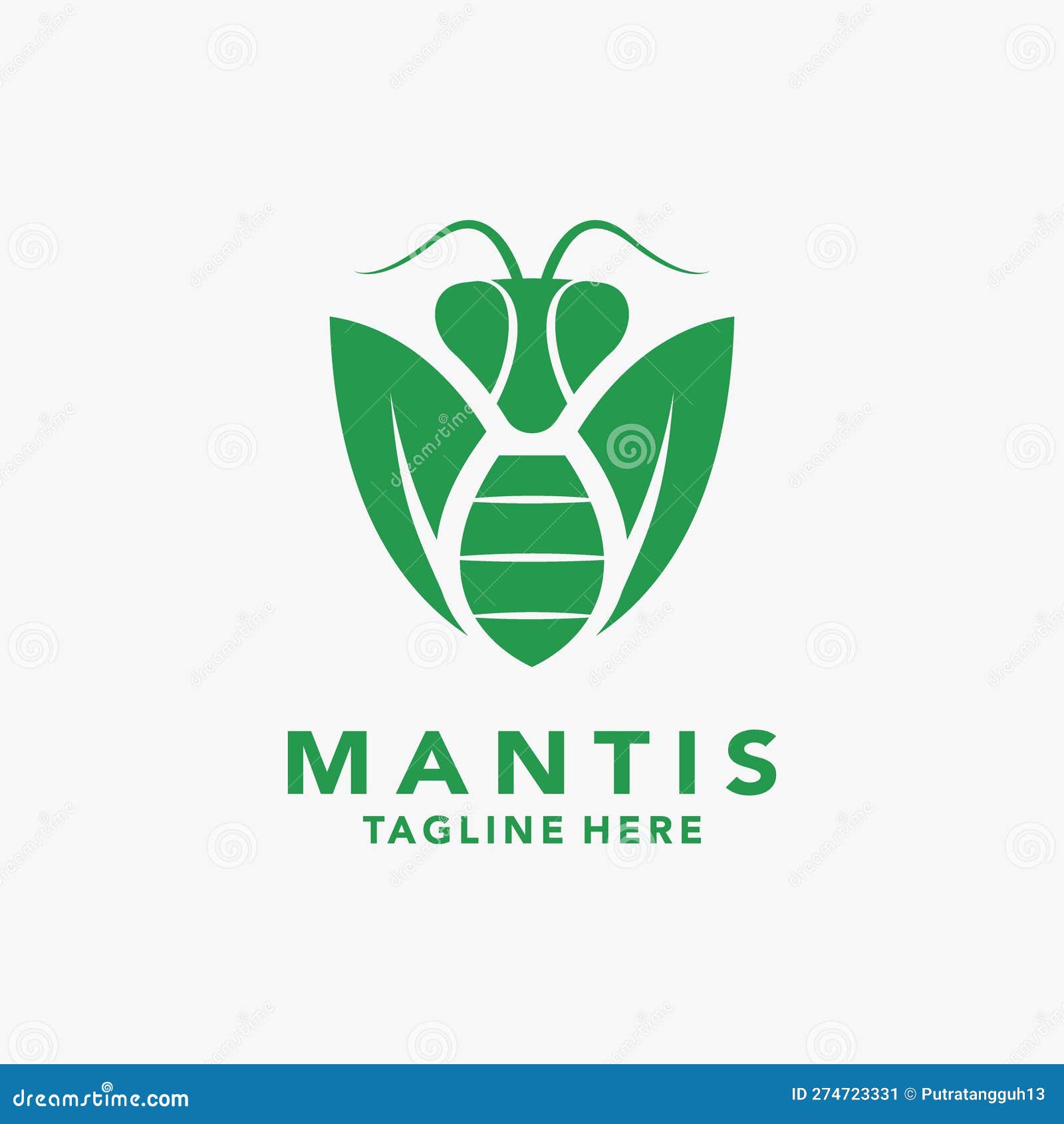 Mantis insect logo design stock vector. Illustration of insect - 274723331