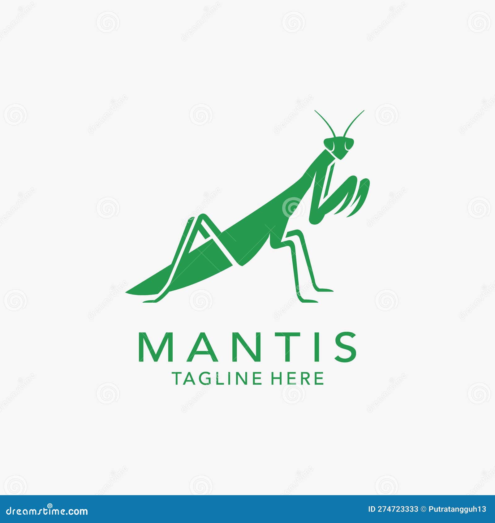 Mantis insect logo design stock vector. Illustration of nature - 274723333
