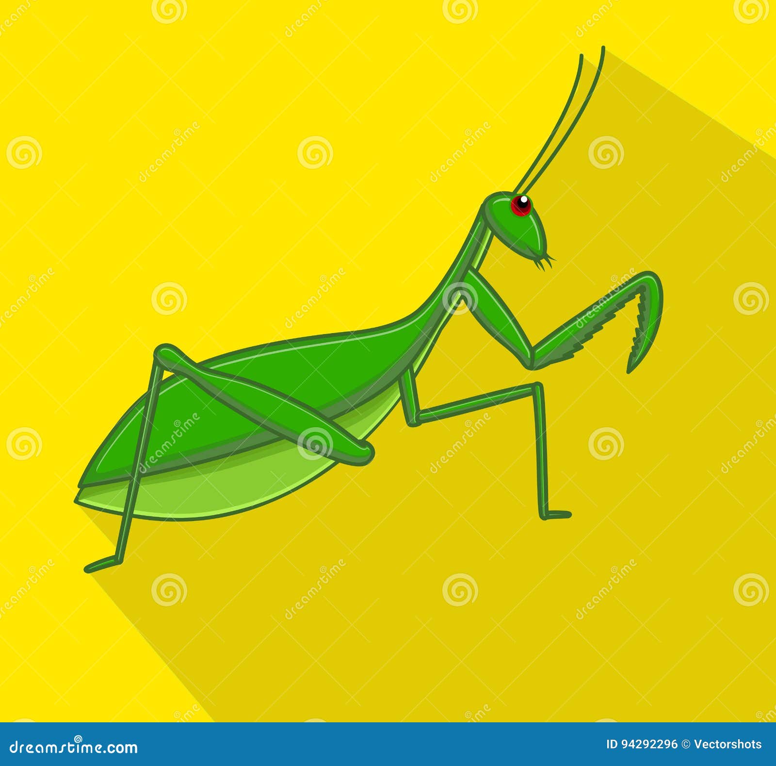 Mantis Insect Cartoon Illustration | CartoonDealer.com #38931421