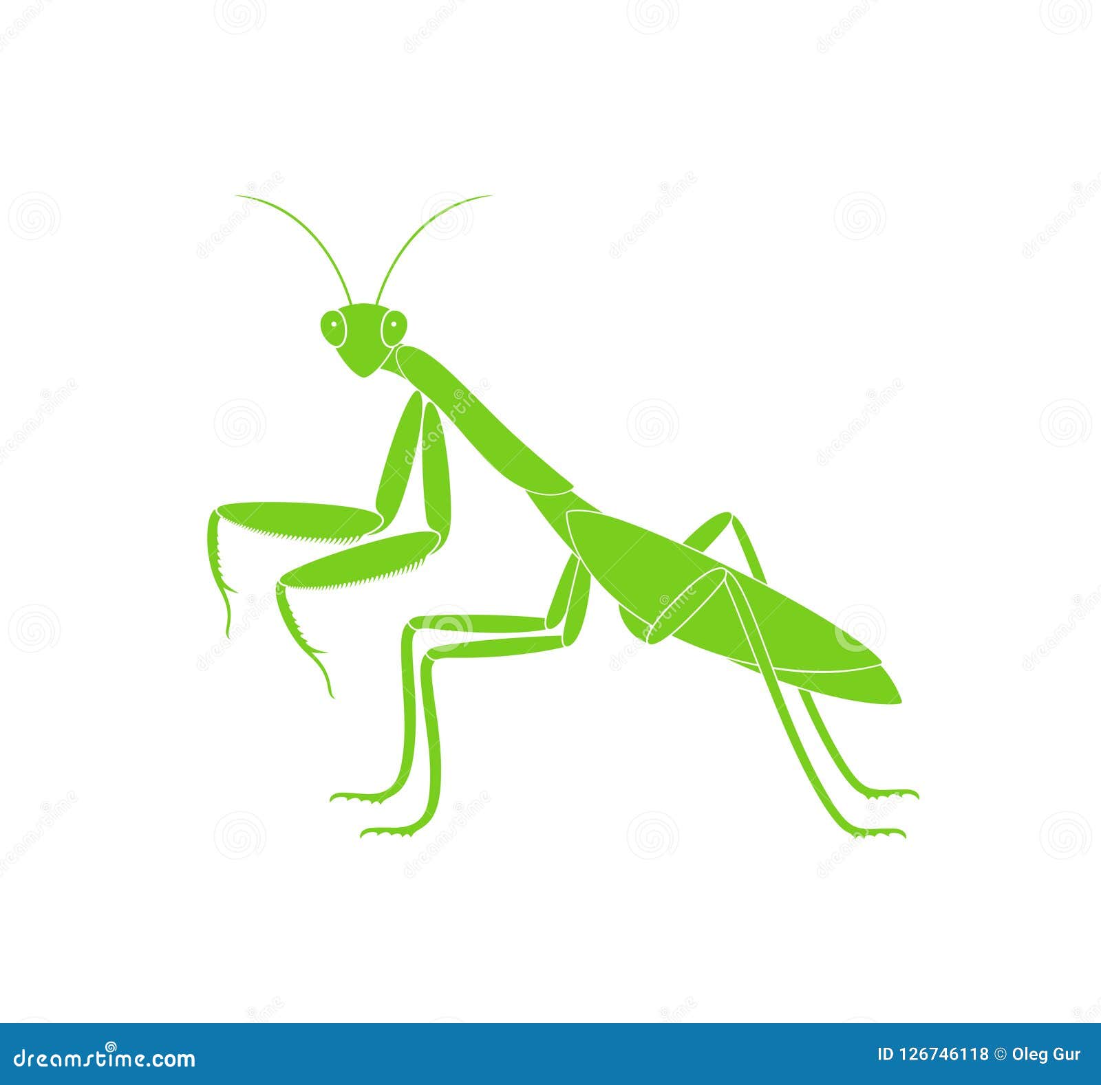 Mantis Logo. Isolated Mantis on White Background Stock Vector ...
