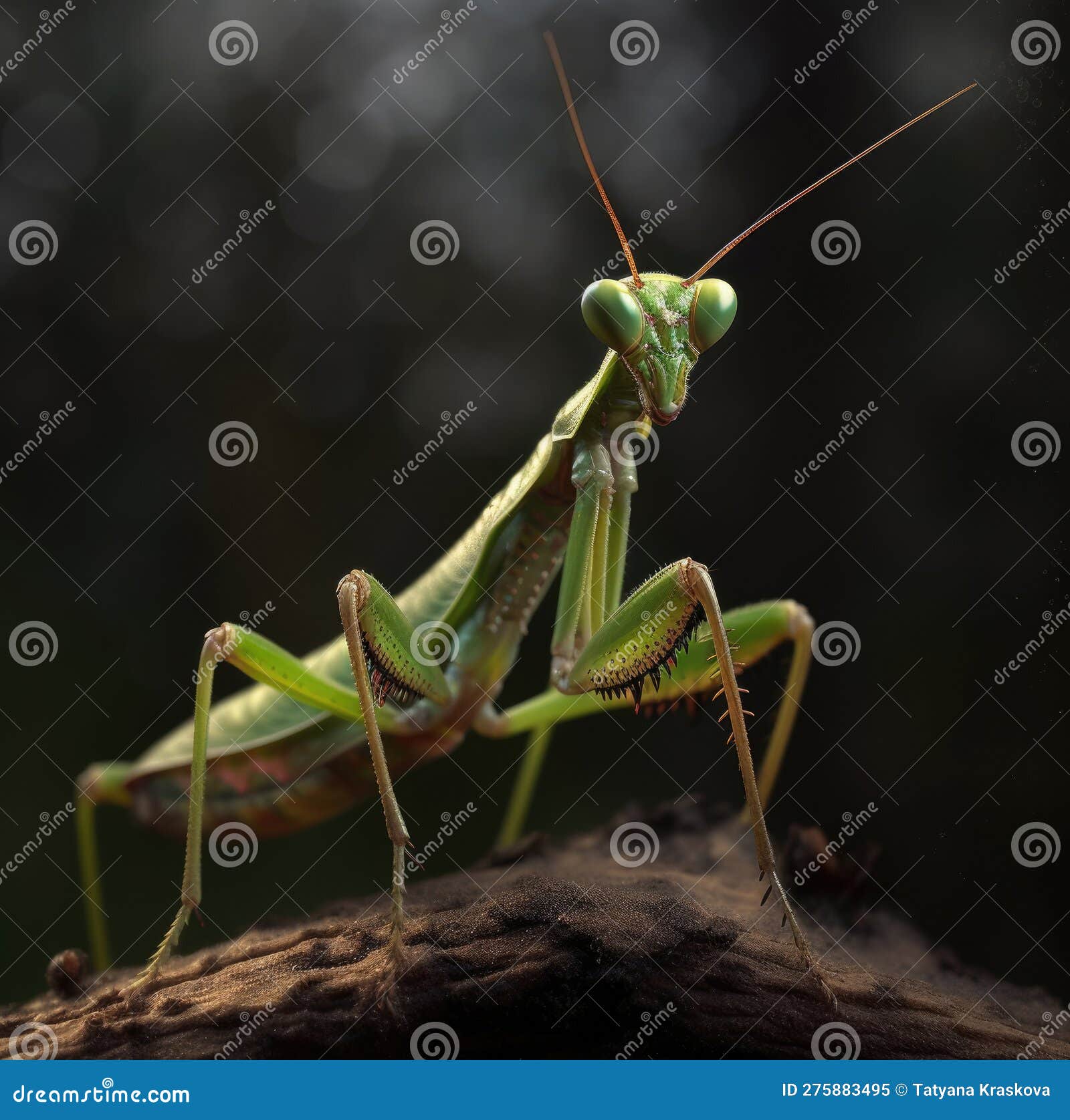 Mantis macro photography stock illustration. Illustration of arthropod ...
