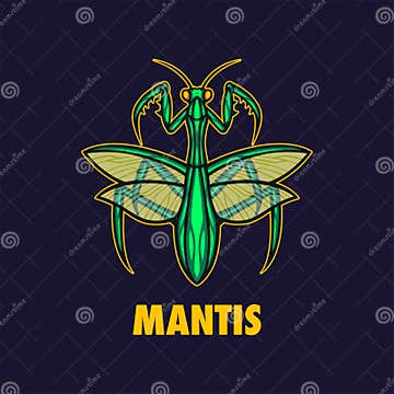 Mantis Mascot Logo stock illustration. Illustration of concept - 247266871