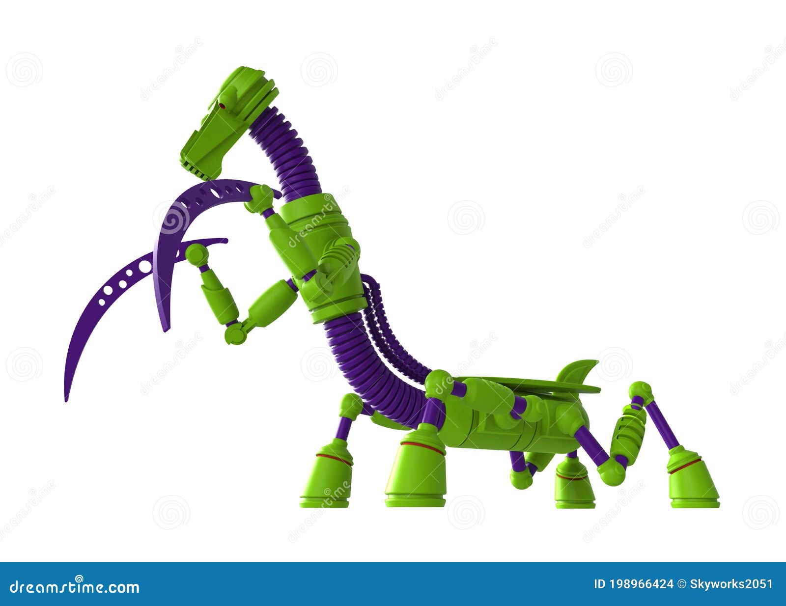 Mantis. Monster. Cyborg Monster Concept. Cartoon Monster. Stock ...