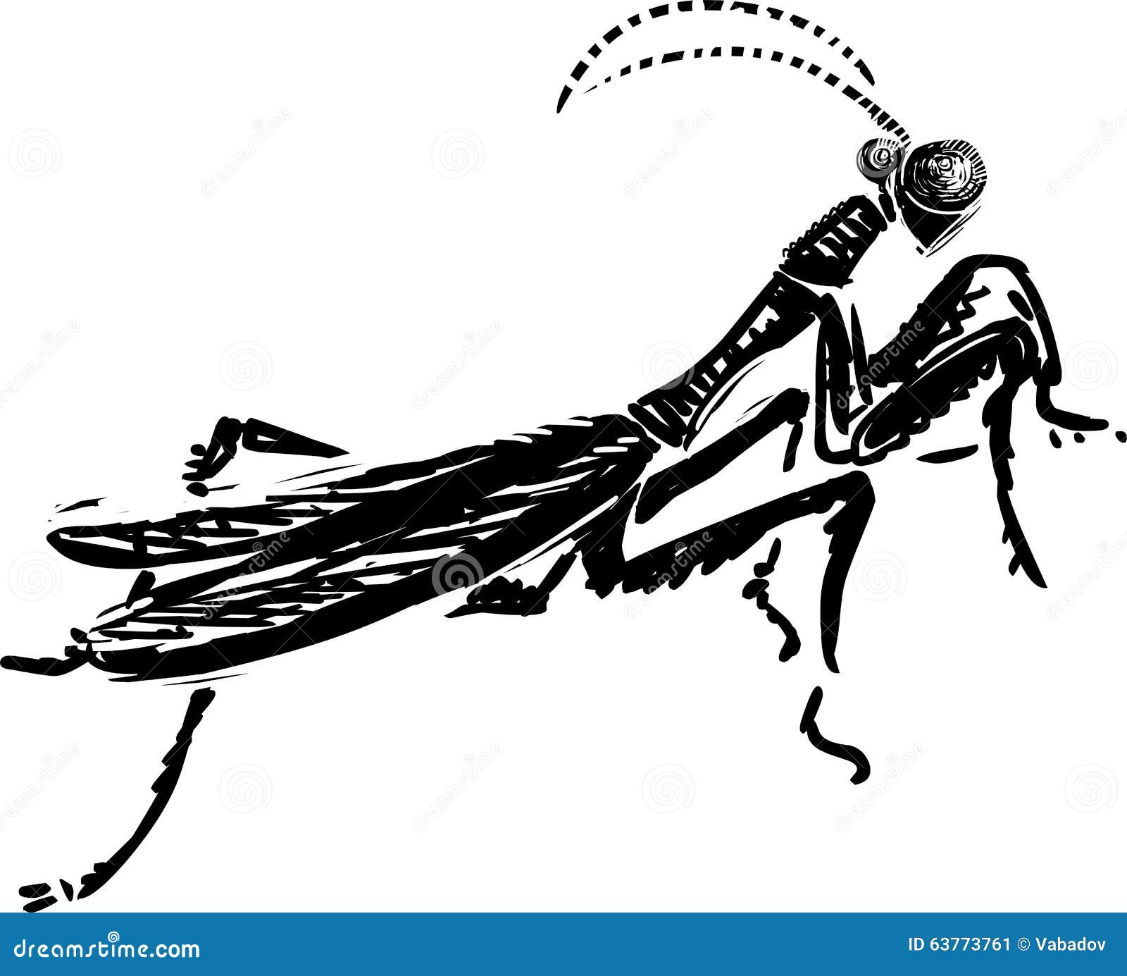 Mantis religiosa, ejemplo ilustración del vector. Ilustración de animal ...