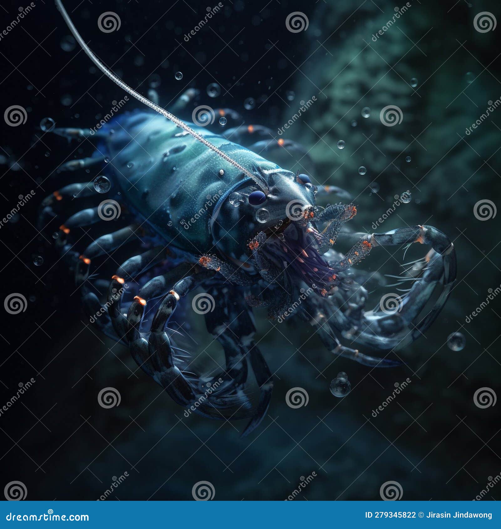 Mantis Shrimp in the Water, Illustration, Generative AI Stock ...