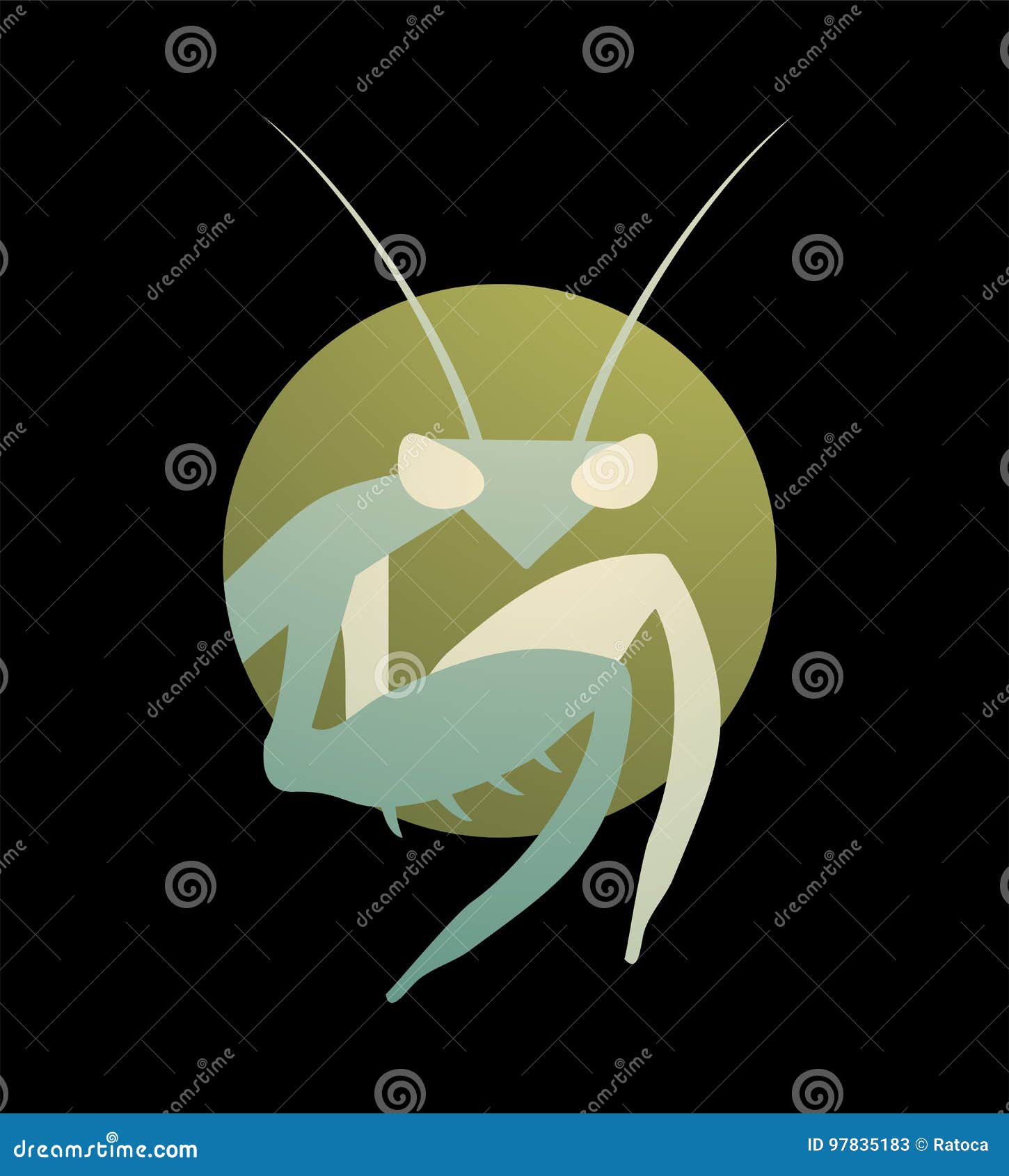 Mantis symbol stock vector. Illustration of drawing, mantis - 97835183