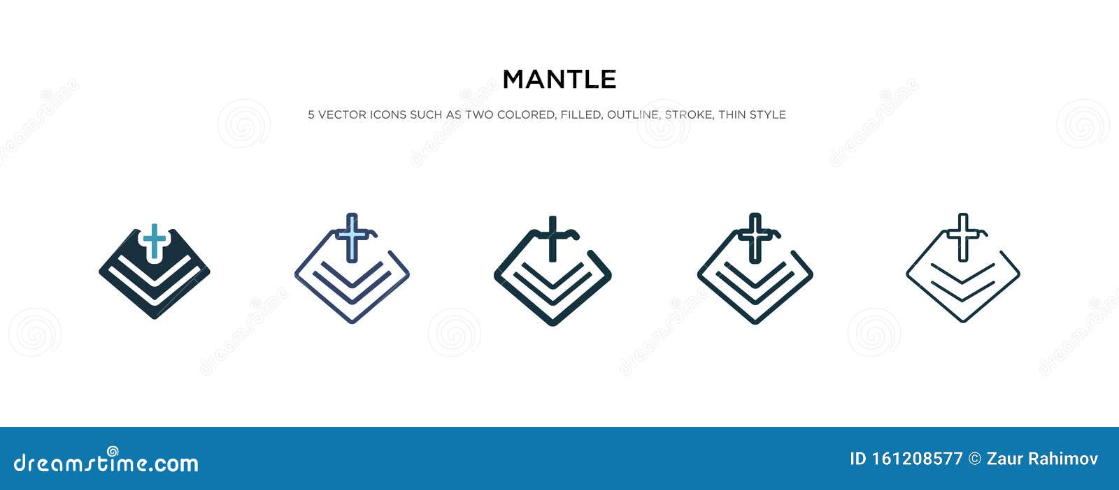 Mantle Icon in Different Style Vector Illustration. Two Colored and ...