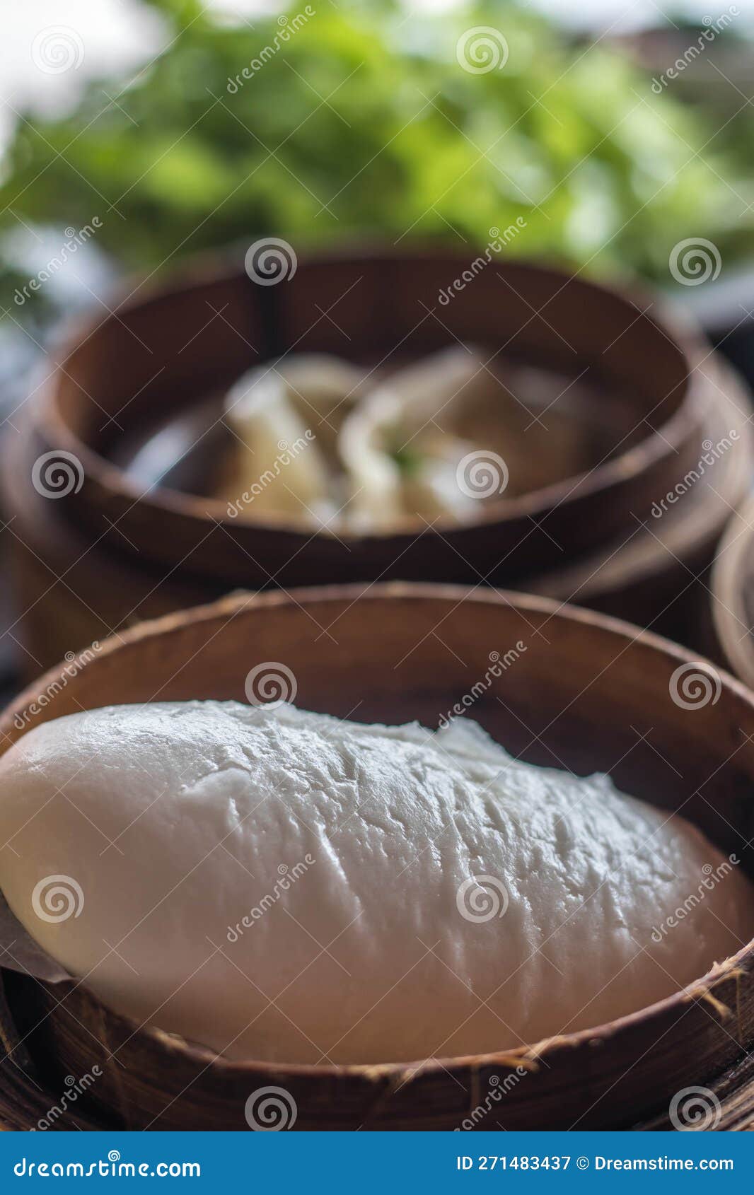 Pao Or Mantou Chinese Steamed Bun On A Background. Royalty-Free Stock ...