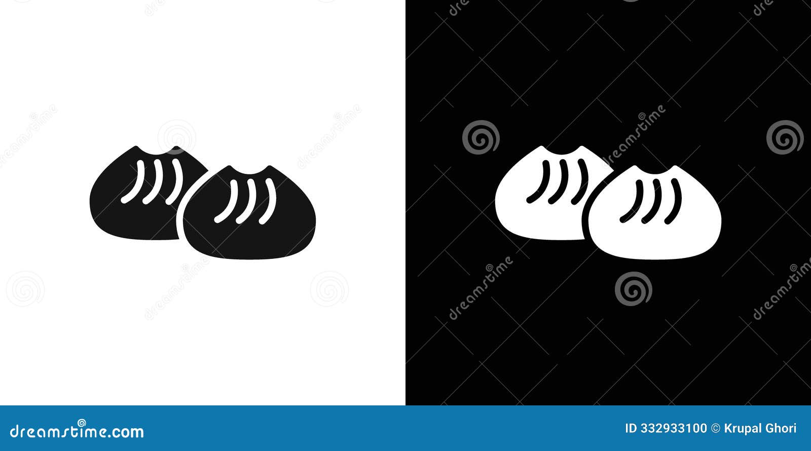 Mantou Icon Mark In Filled Style Cartoon Vector | CartoonDealer.com ...