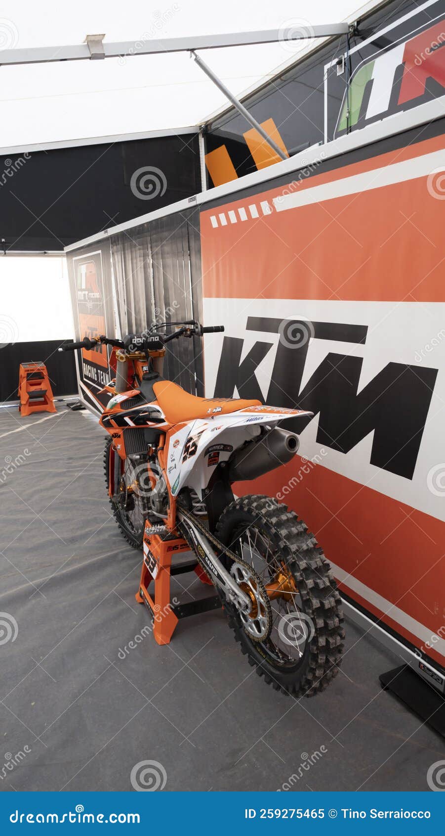 Mantova Italy 11 09 2021 : MxGp Motocross Paddock Box KTM Editorial ... Mantova Italy 11 09 2021 : MxGp Motocross Paddock Box KTM Editorial ...
