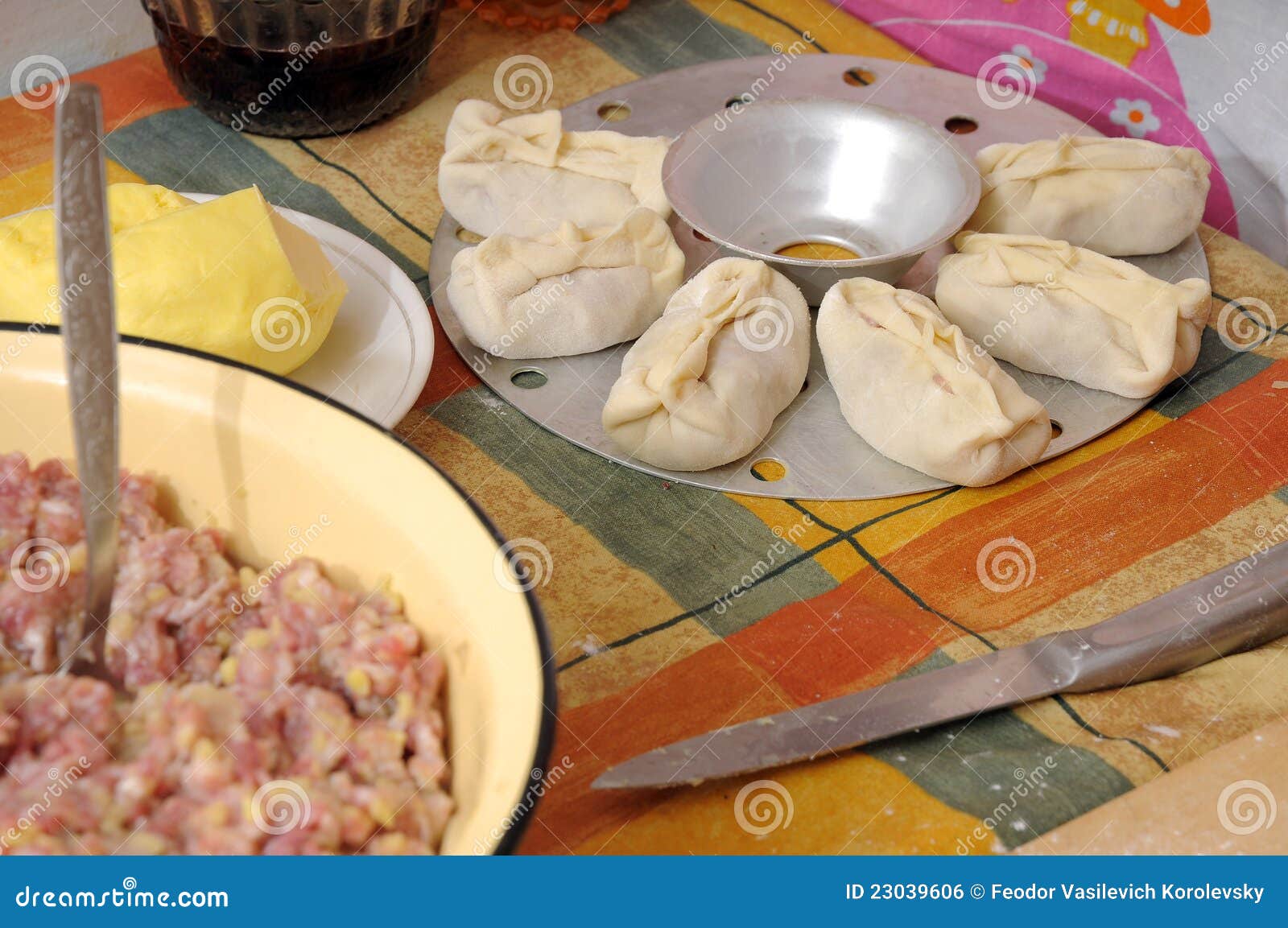 Manty. stock photo. Image of meal, meat, wheaten, food - 23039606