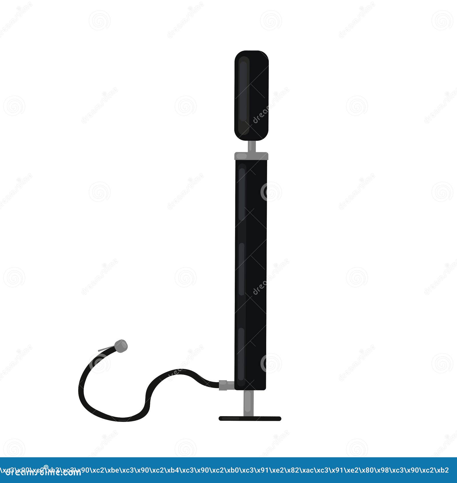 Manual Air Pump Against White Background, Abstract Vector Art ...