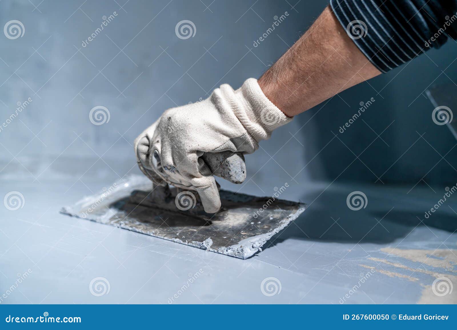 Manual Application of Waterproofing To the Wall on the Construction ...