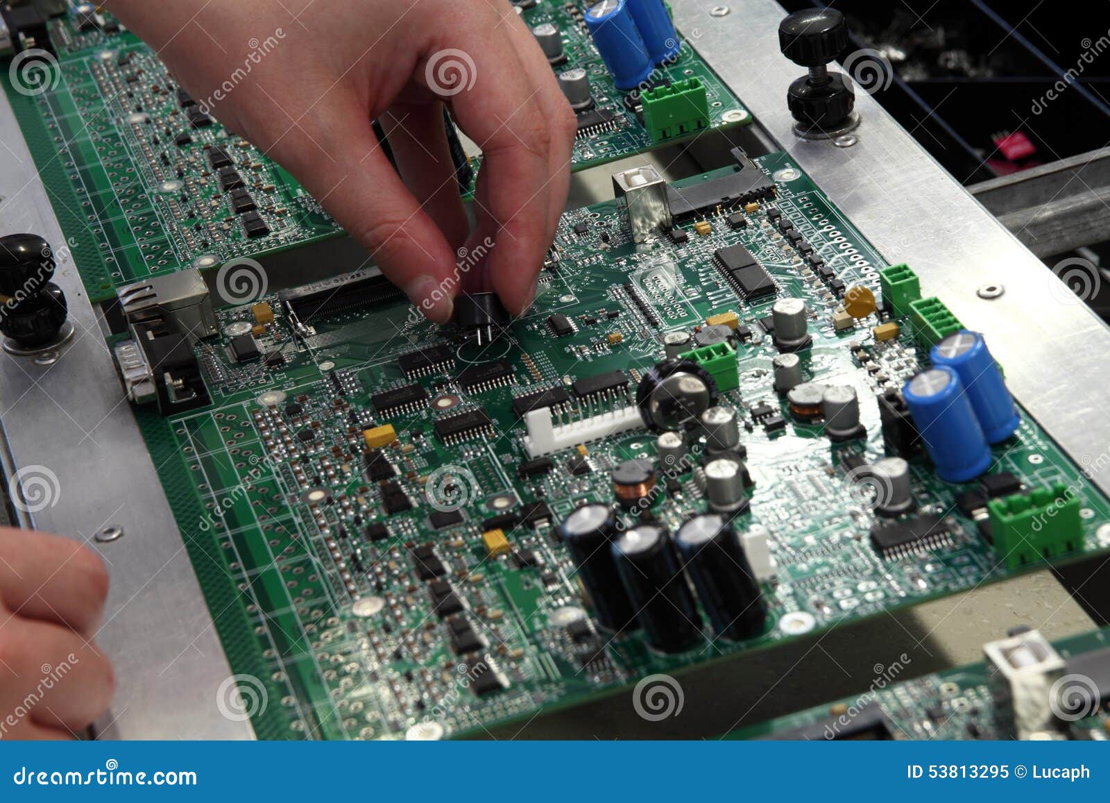 Manual assembly electronic stock image. Image of crafts - 53813295
