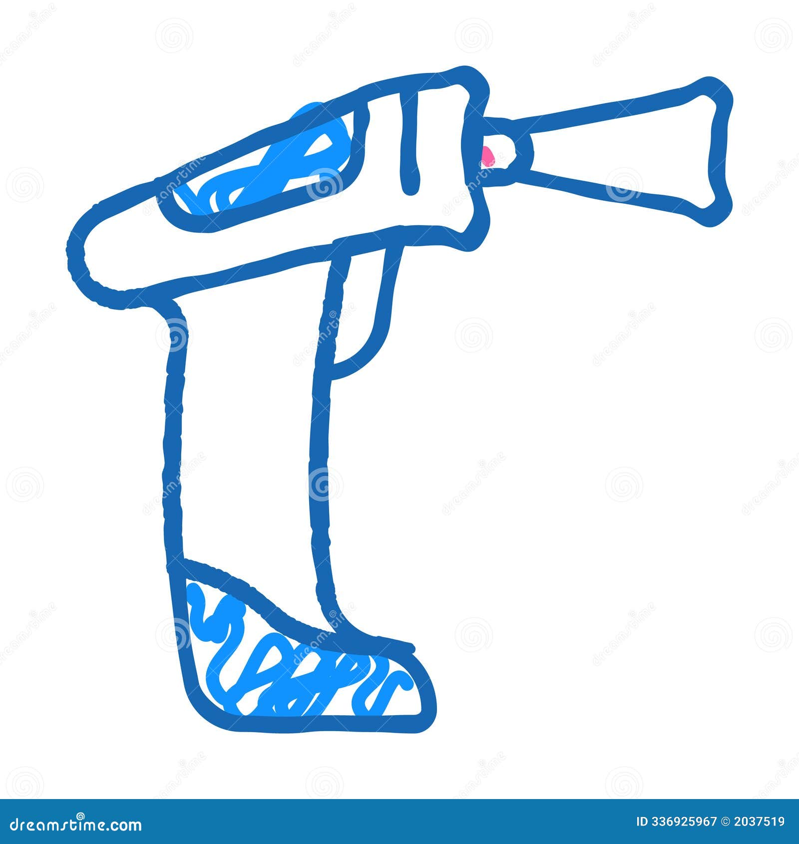 Manual Barcode Scanner Icon Doodle Illustration Stock Vector ...