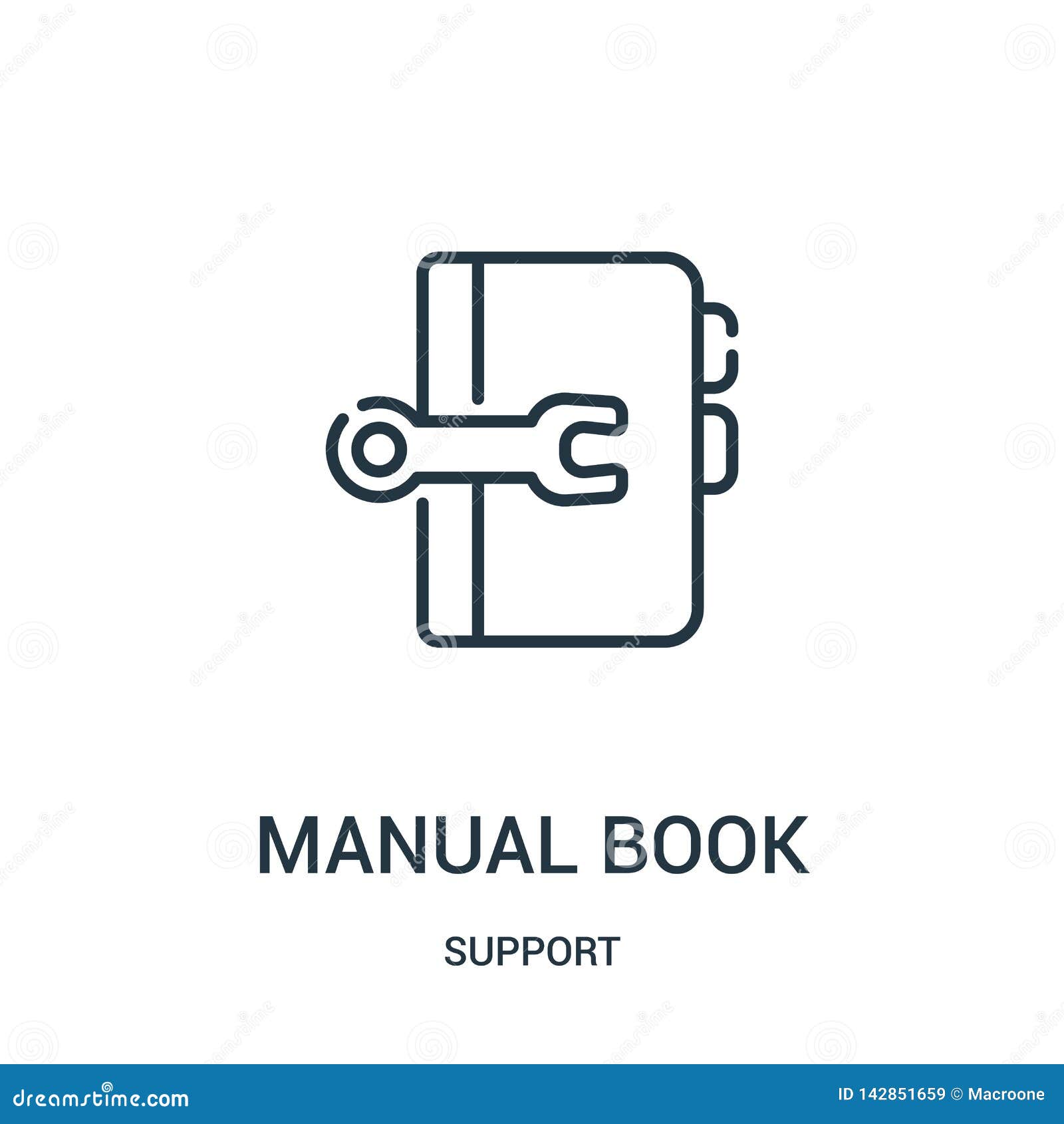 Manual Book Icon Vector From Support Collection Thin Line Manual Book