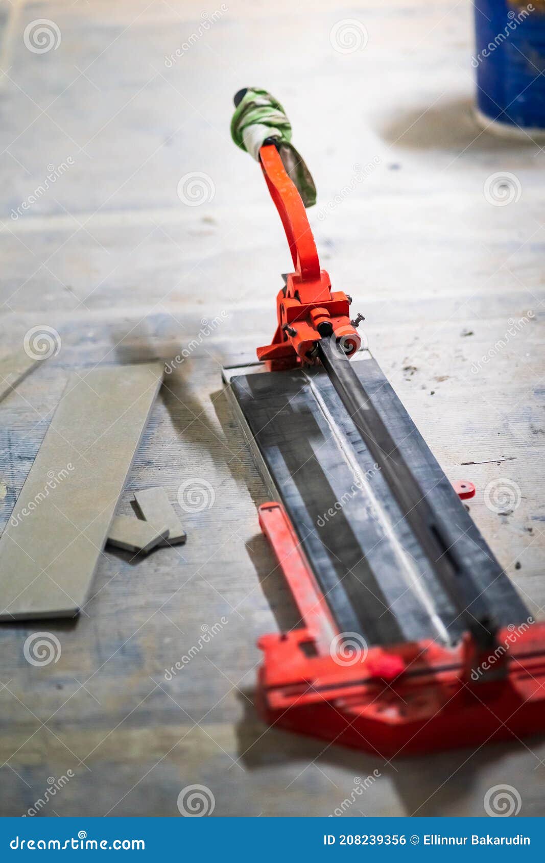 Manual Ceramic Tile Cutter in a Construction Site Stock Photo - Image ...