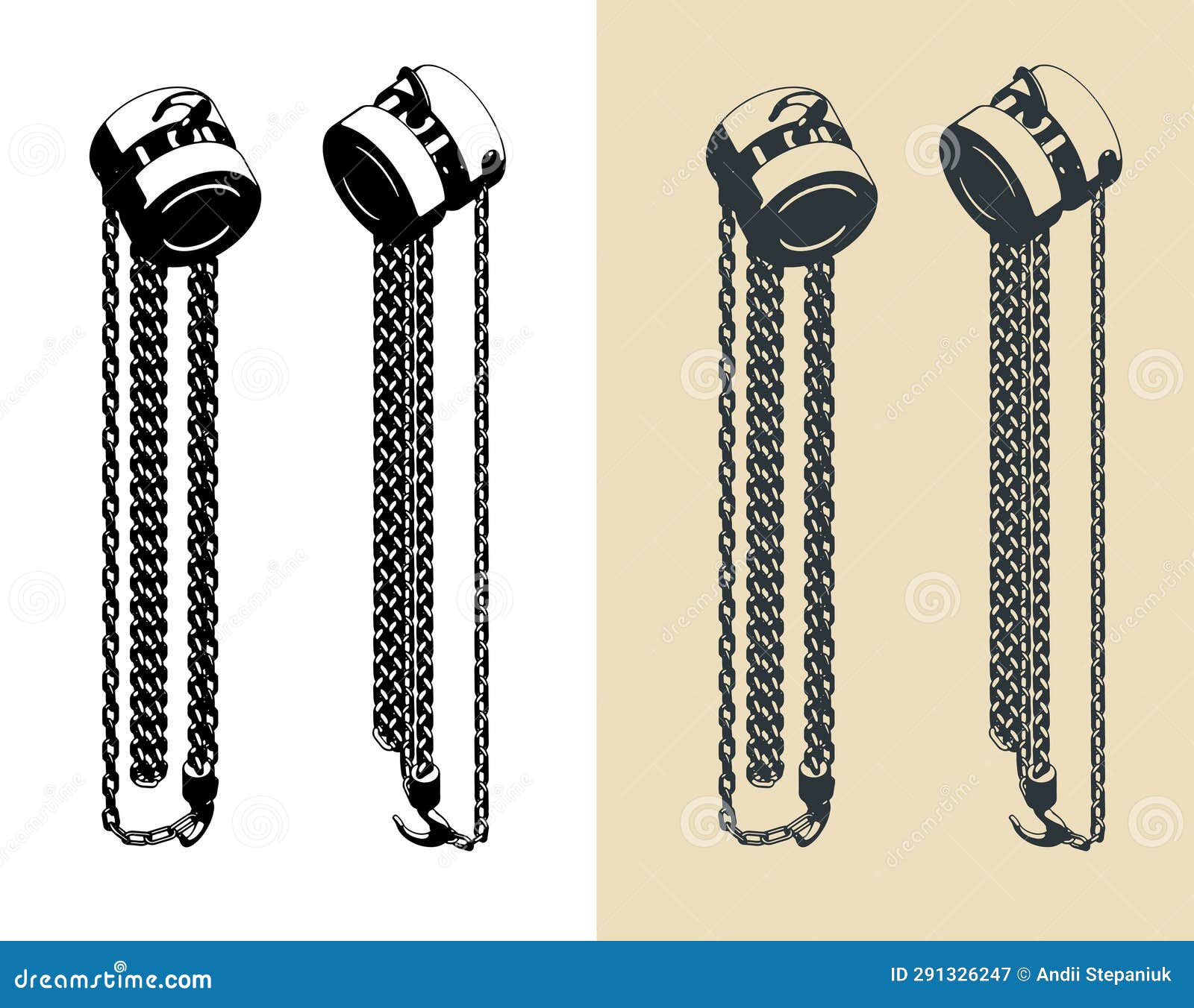 Manual Chain Block Illustrations Stock Vector - Illustration of gear ...