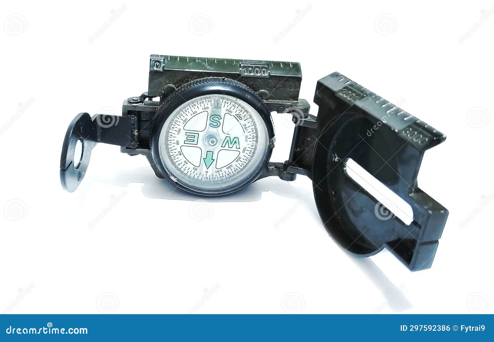 Manual Classic Compass Isolated with White Background Stock Photo ...