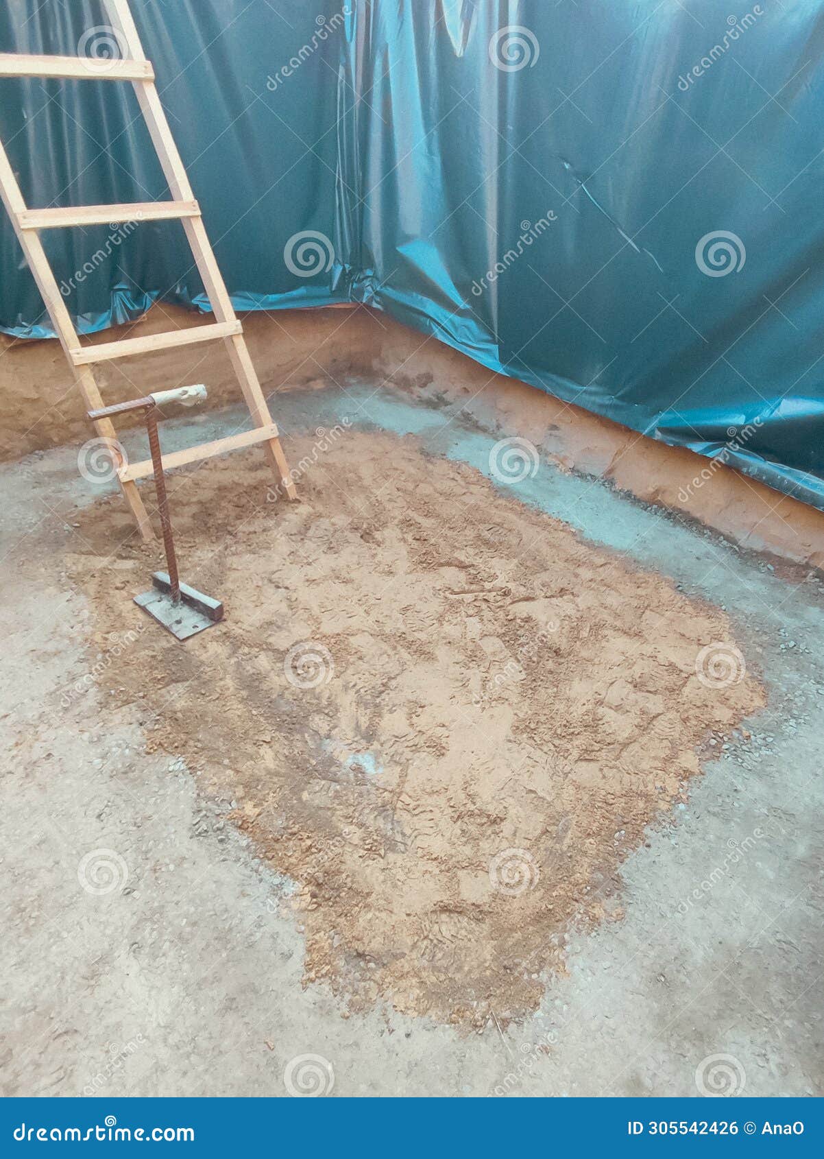 Manual Compaction of Soil, Compaction of Soil in a Pit for the ...