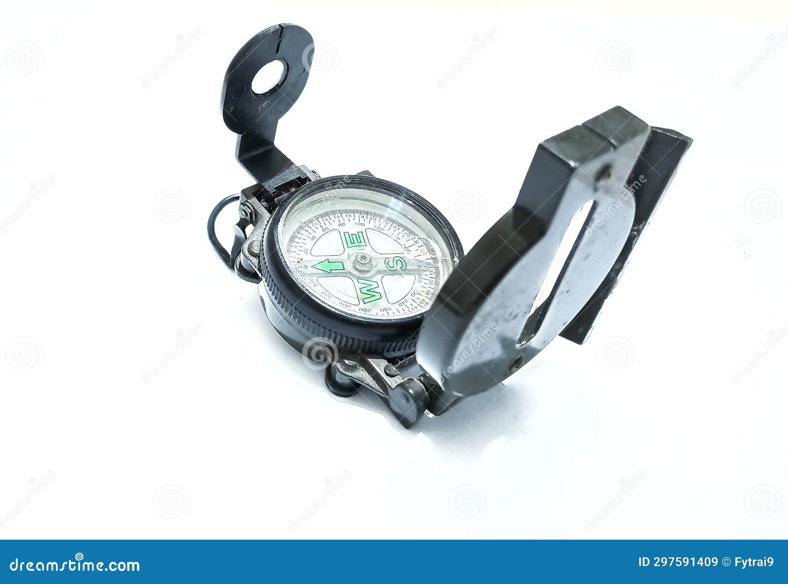 Manual Compass Isolated with White Background Stock Image - Image of manual, white: 297591409