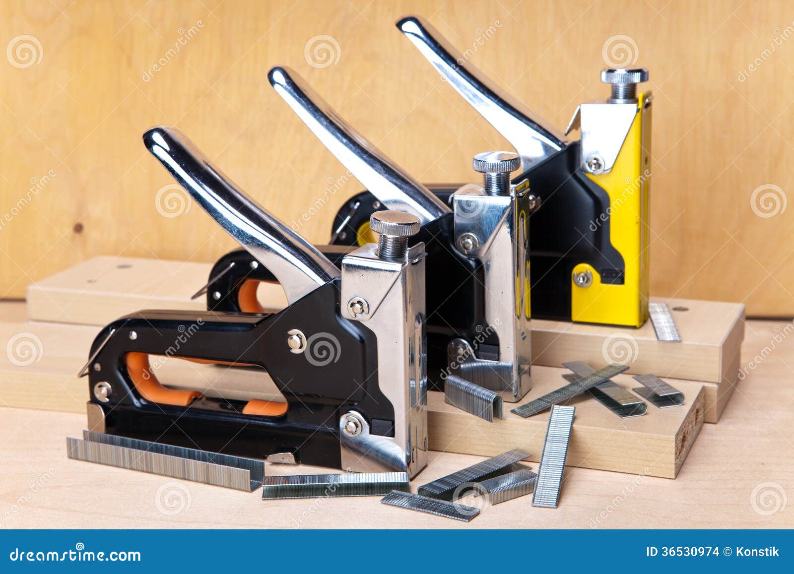 The Manual Construction Tool Against Construction Materials Stock Photo ...