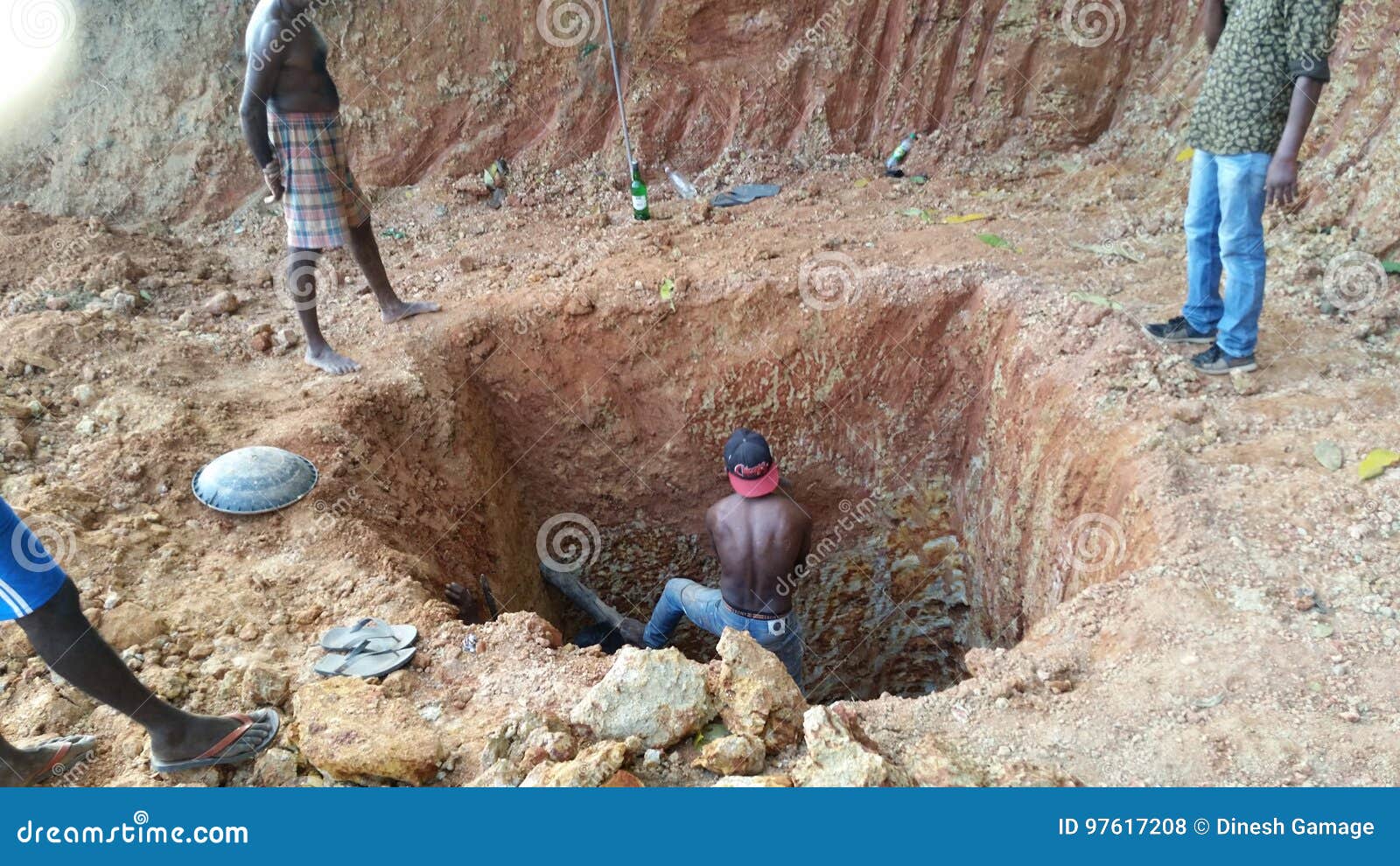 Manual digging editorial stock photo. Image of barrier - 97617208