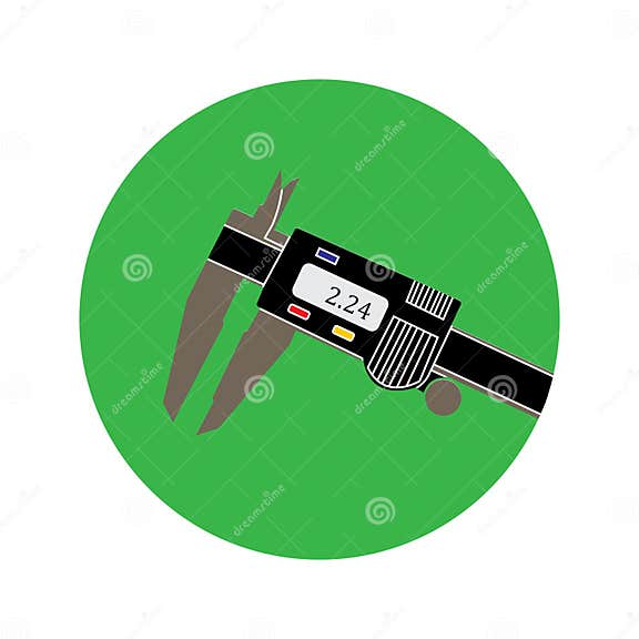 Manual and Digital Caliper Icon Stock Vector - Illustration of icon ...